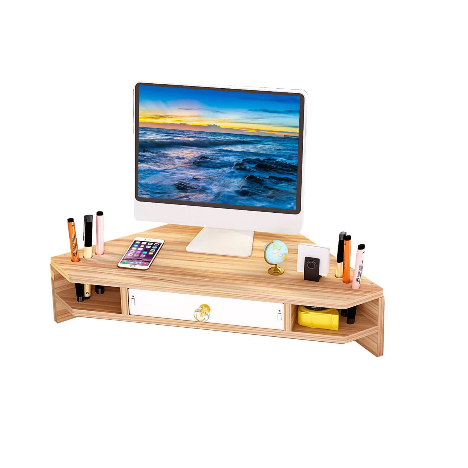 Triangle Monitor Riser,Cut Triangular Computer Monitor Desktop Corner ...