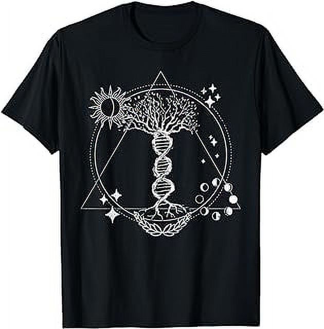 Triangle Moon Phases and Tree Life DNA - Esoteric Geometry T-Shirt ...