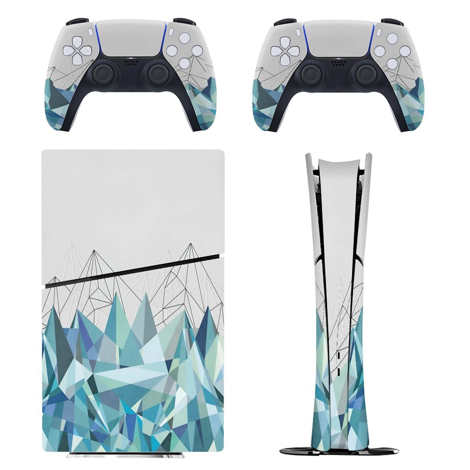Triangle Mountain Art PS5/PS5 Pro/PS5 Slim Digital Disc Skin Sticker ...