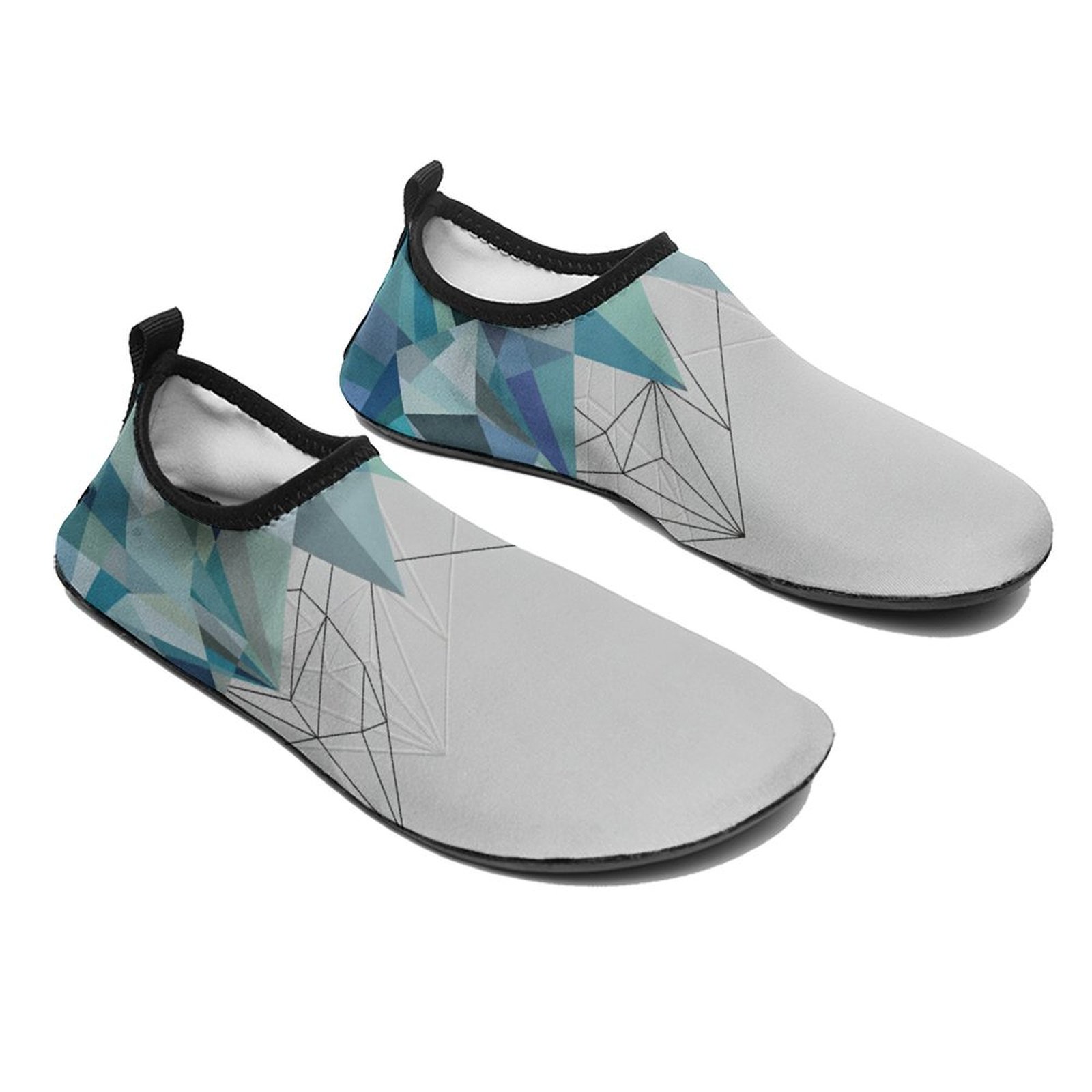 Triangle Mountain Art Water Shoes Beach Slip-on Shoes for Men Women ...