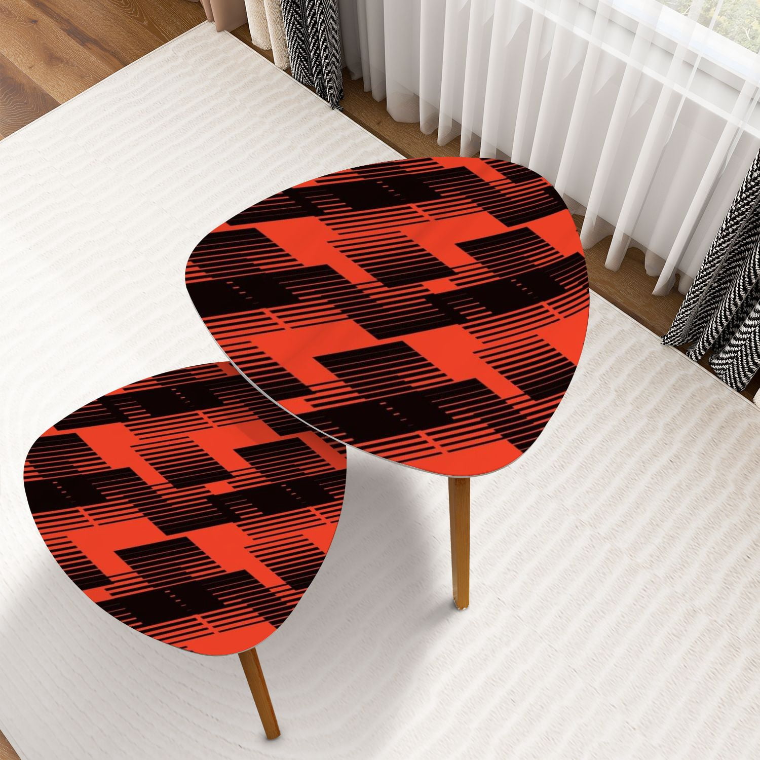 Triangle Nesting Coffee Table Set of 2 Abstract geometric seamless ...