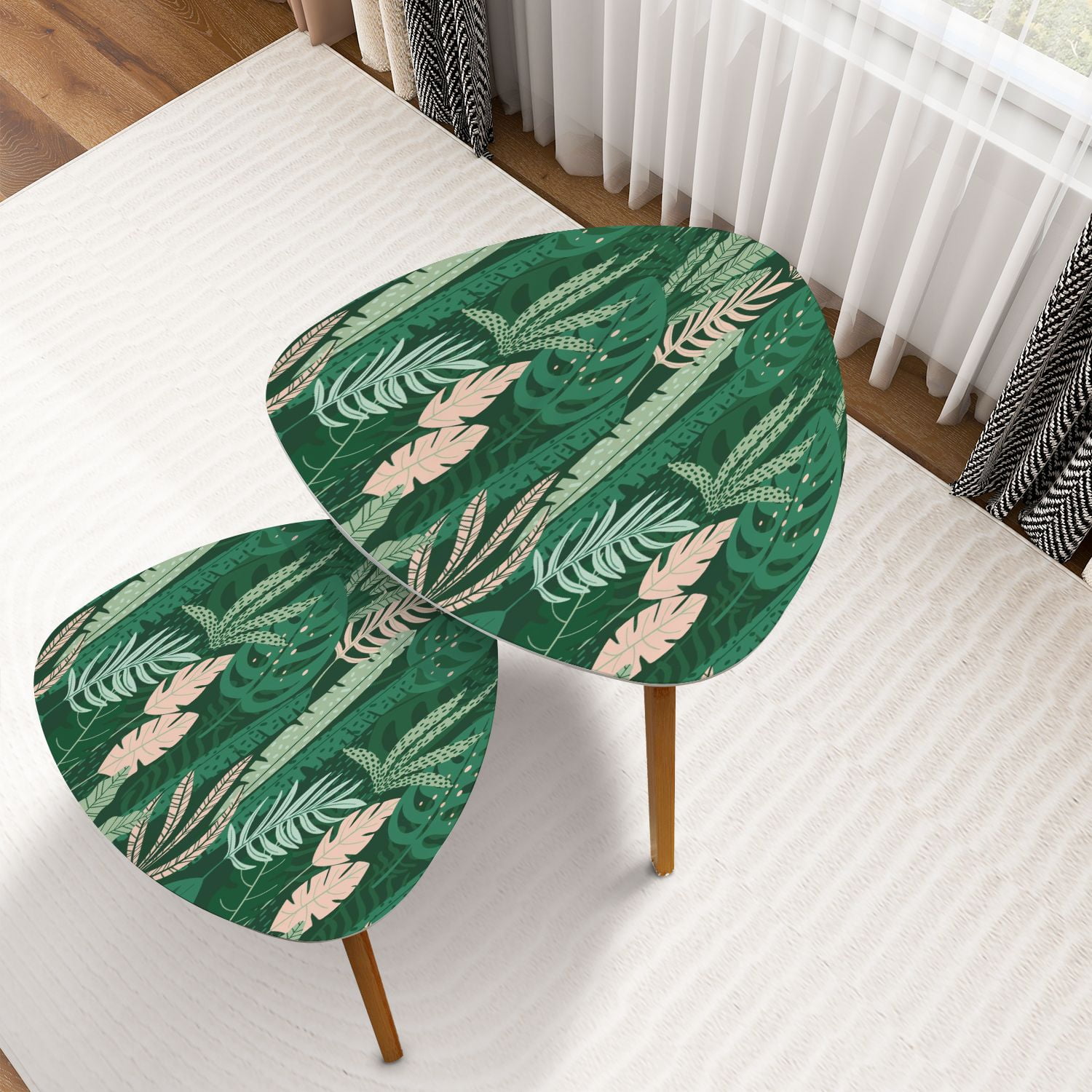 Triangle Nesting Coffee Table Set of 2 Abstract seamless pattern ...