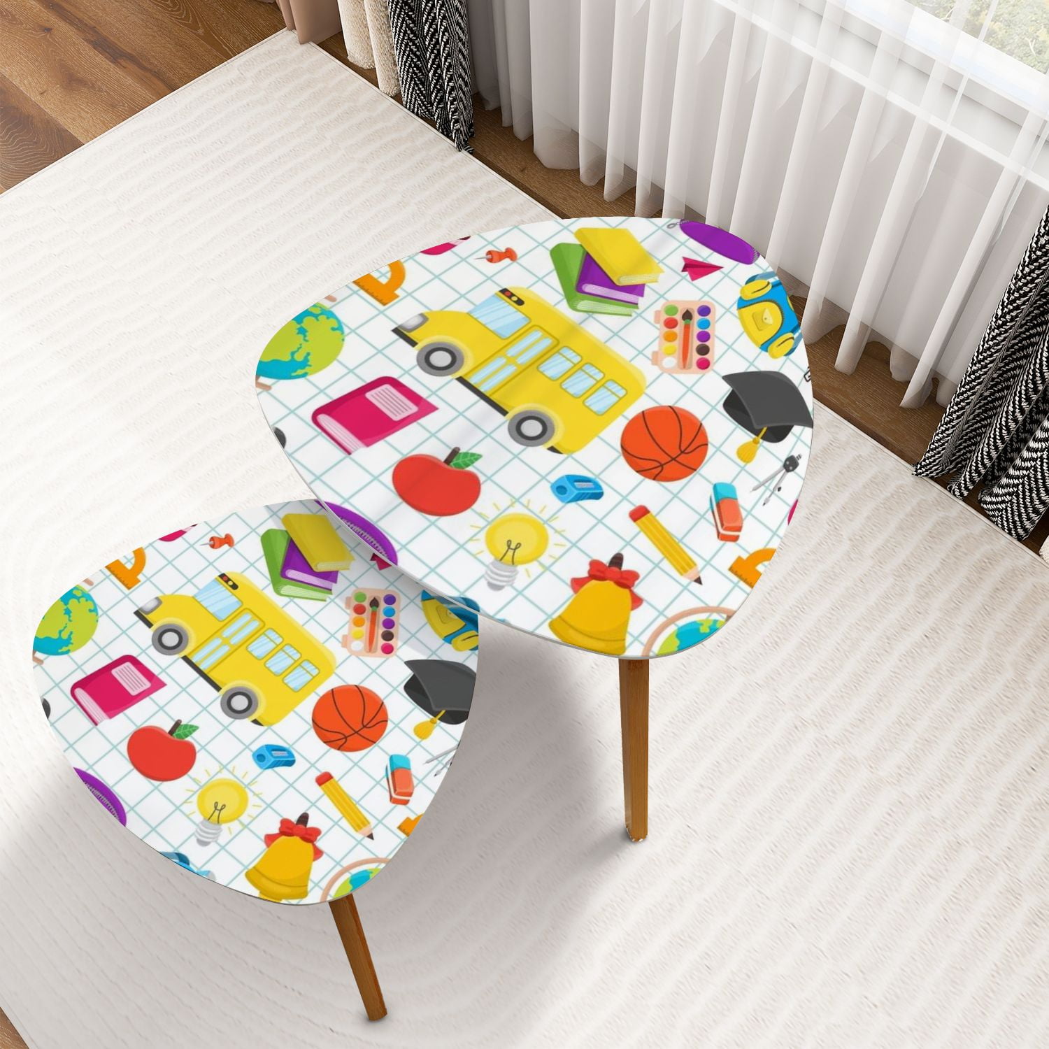 Triangle Nesting Coffee Table Set of 2 Back to school seamless ...