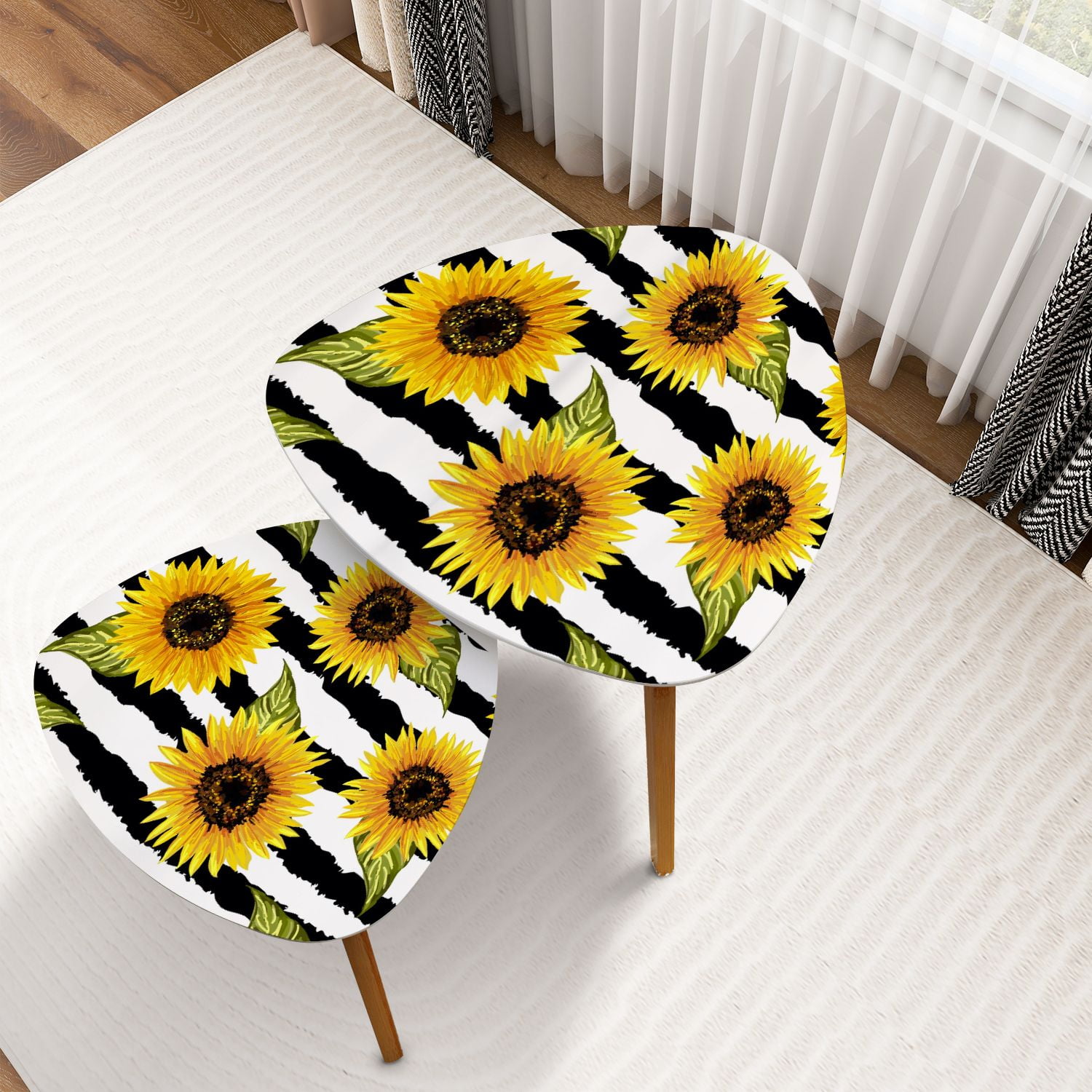 Triangle Nesting Coffee Table Set of 2 Beautiful seamless pattern ...