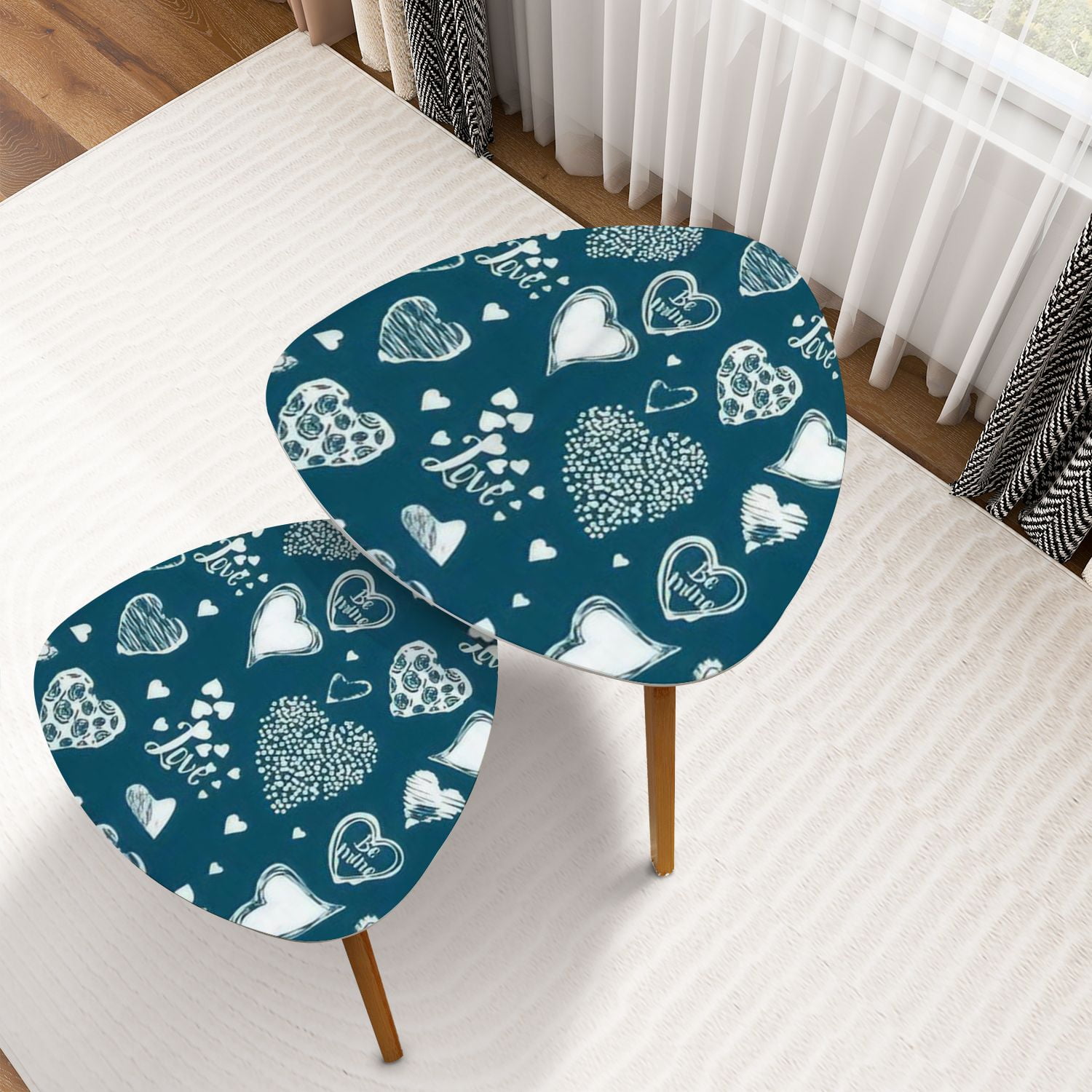 Triangle Nesting Coffee Table Set of 2 Cute seamless pattern grunge ...