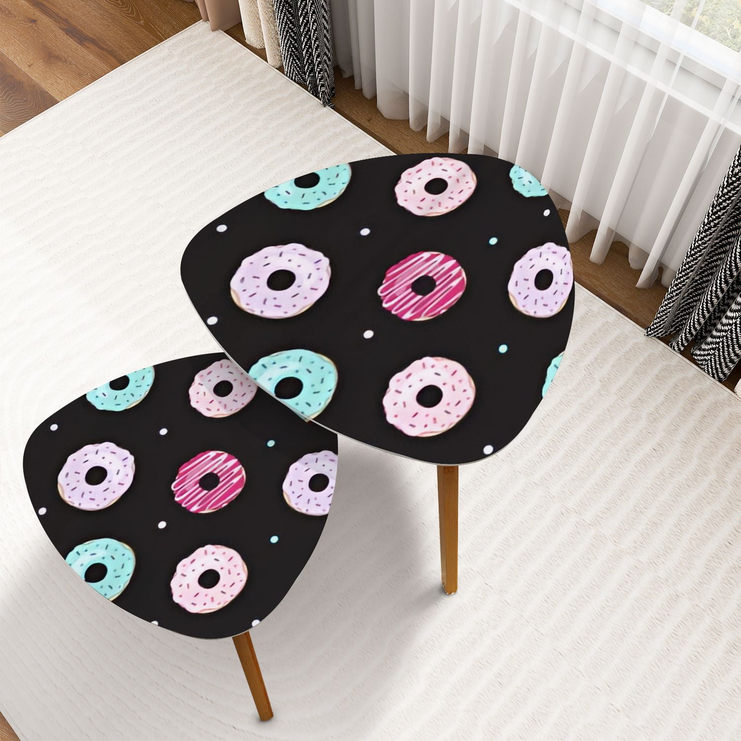 Triangle Nesting Coffee Table Set of 2 Donut black Donut flat style ...