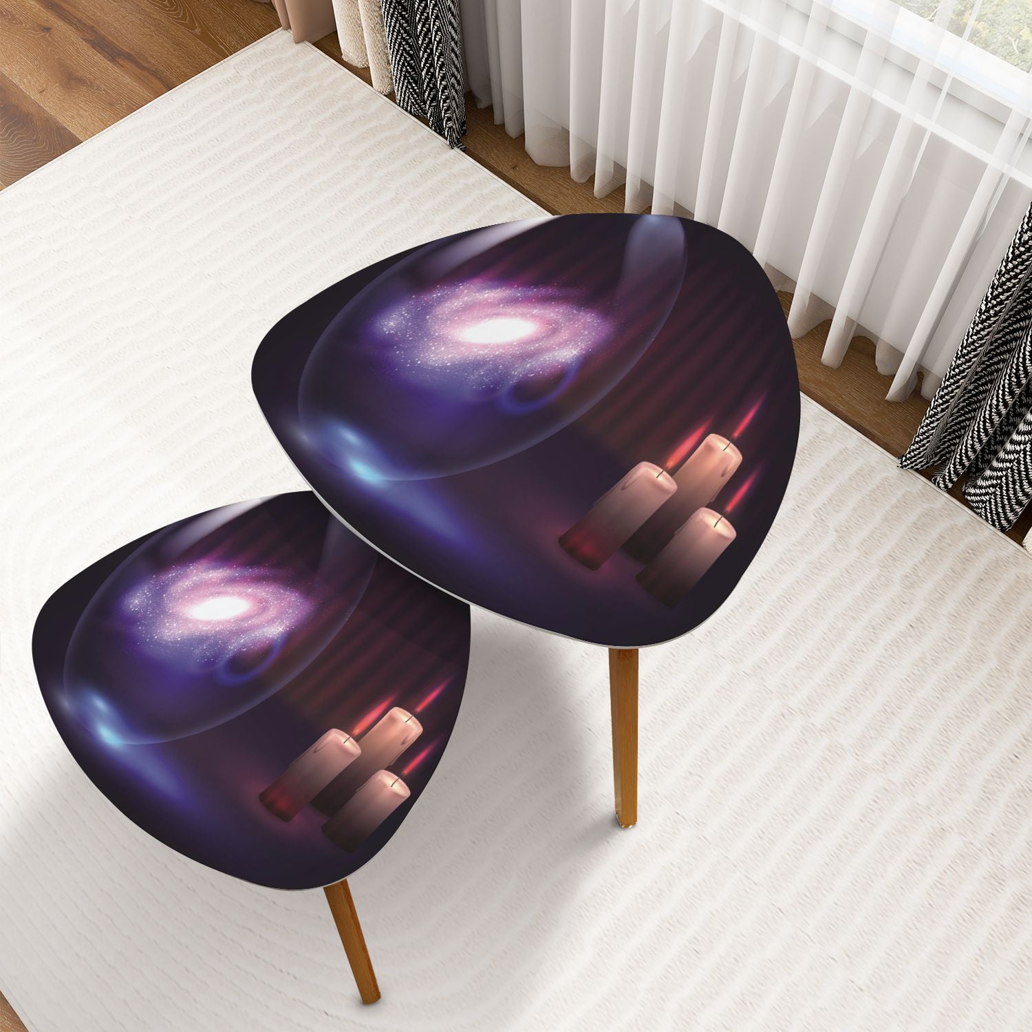 Triangle Nesting Coffee Table Set of 2 Magic crystal ball divination ...