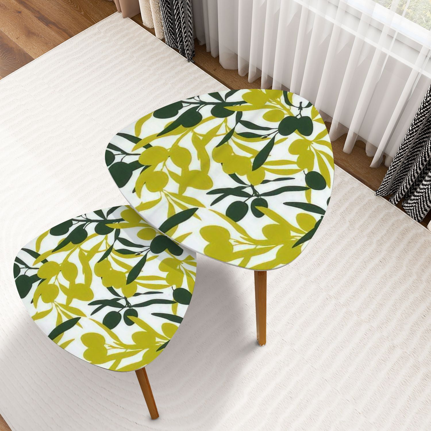 Triangle Nesting Coffee Table Set of 2 Olive branches olive oil flat ...