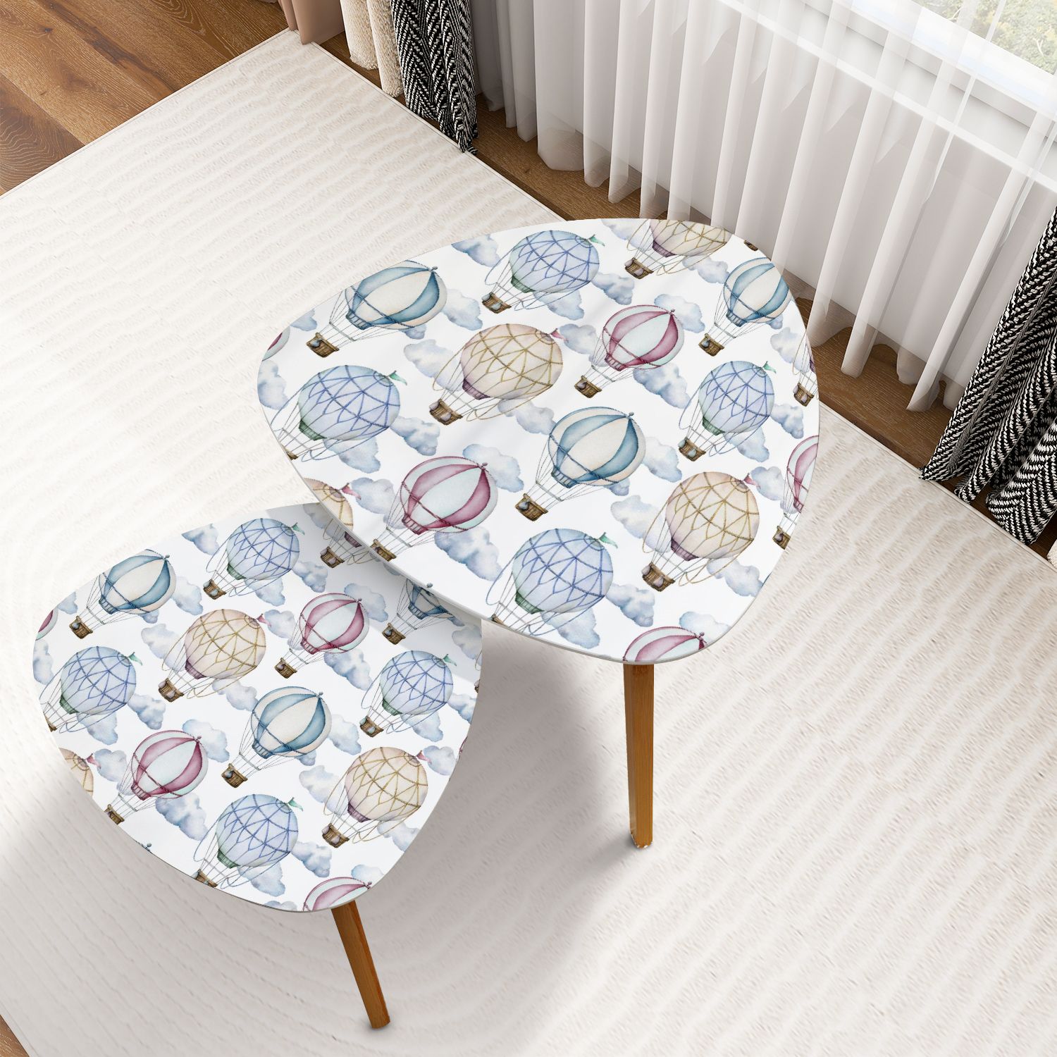 Triangle Nesting Coffee Table Set of 2 Watercolor seamless pattern ...