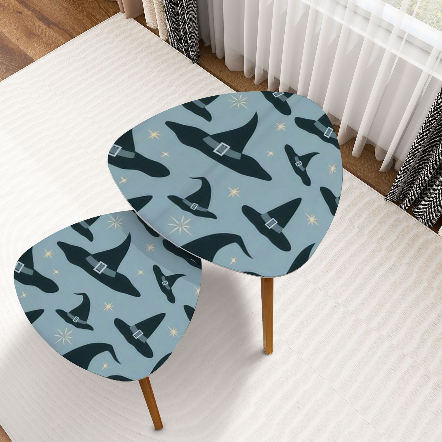 Triangle Nesting Coffee Table Set of 2 Witch hat pixie dust Halloween ...