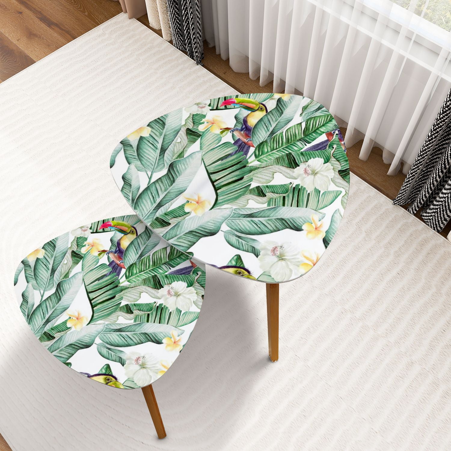 Triangle Nesting Coffee Table Set of 2 beautiful watercolor seamless ...