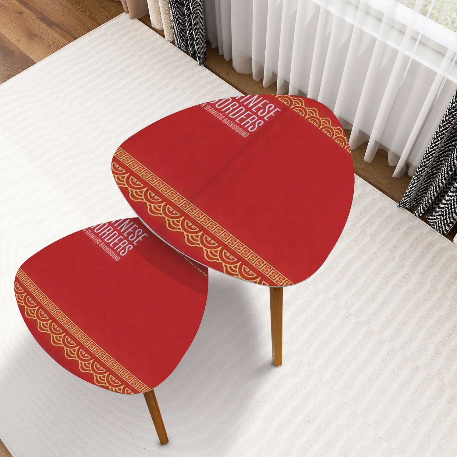 Triangle Nesting Coffee Table Set of 2 endless chinese ornametal ...