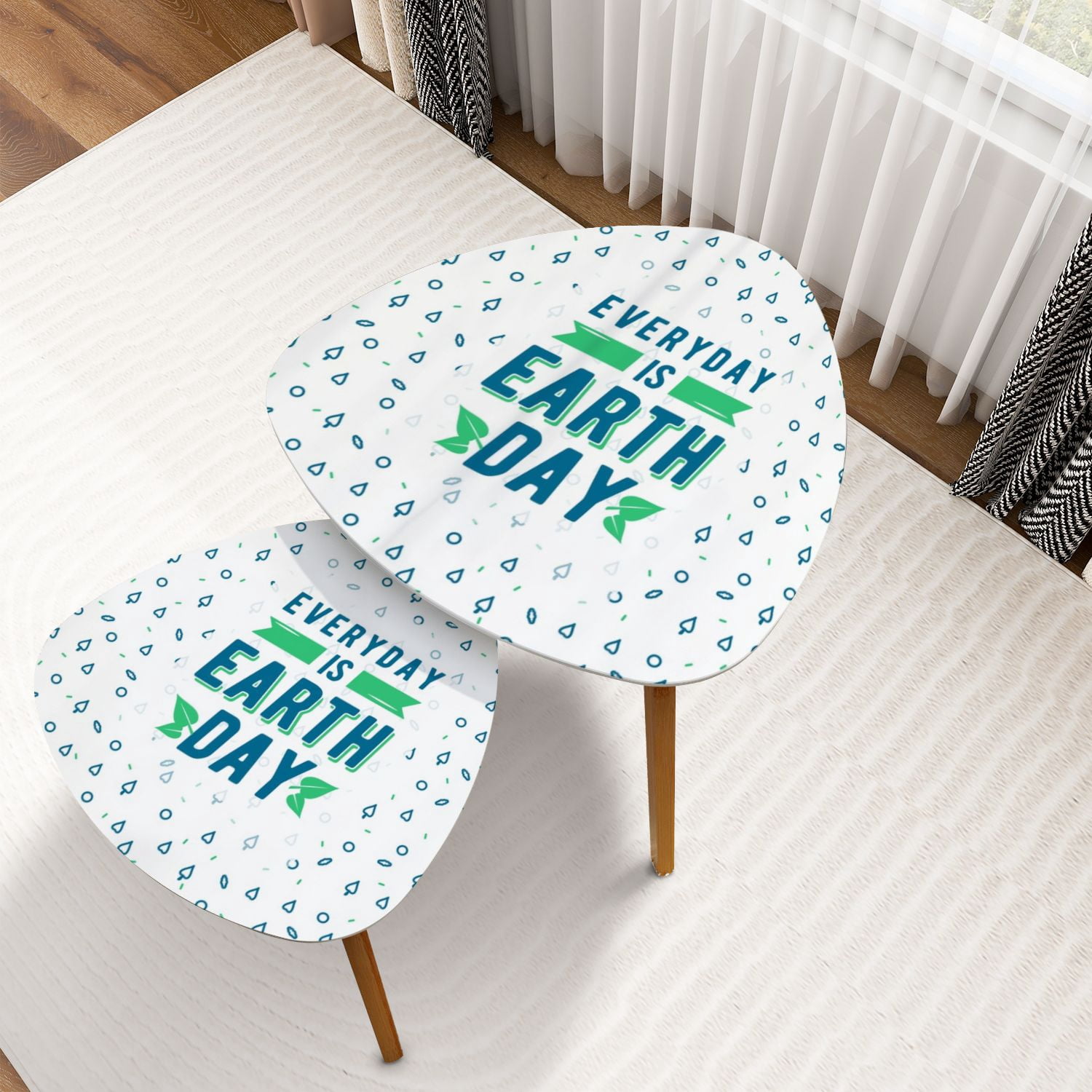 Triangle Nesting Coffee Table Set of 2 greeting hipster geometric ...