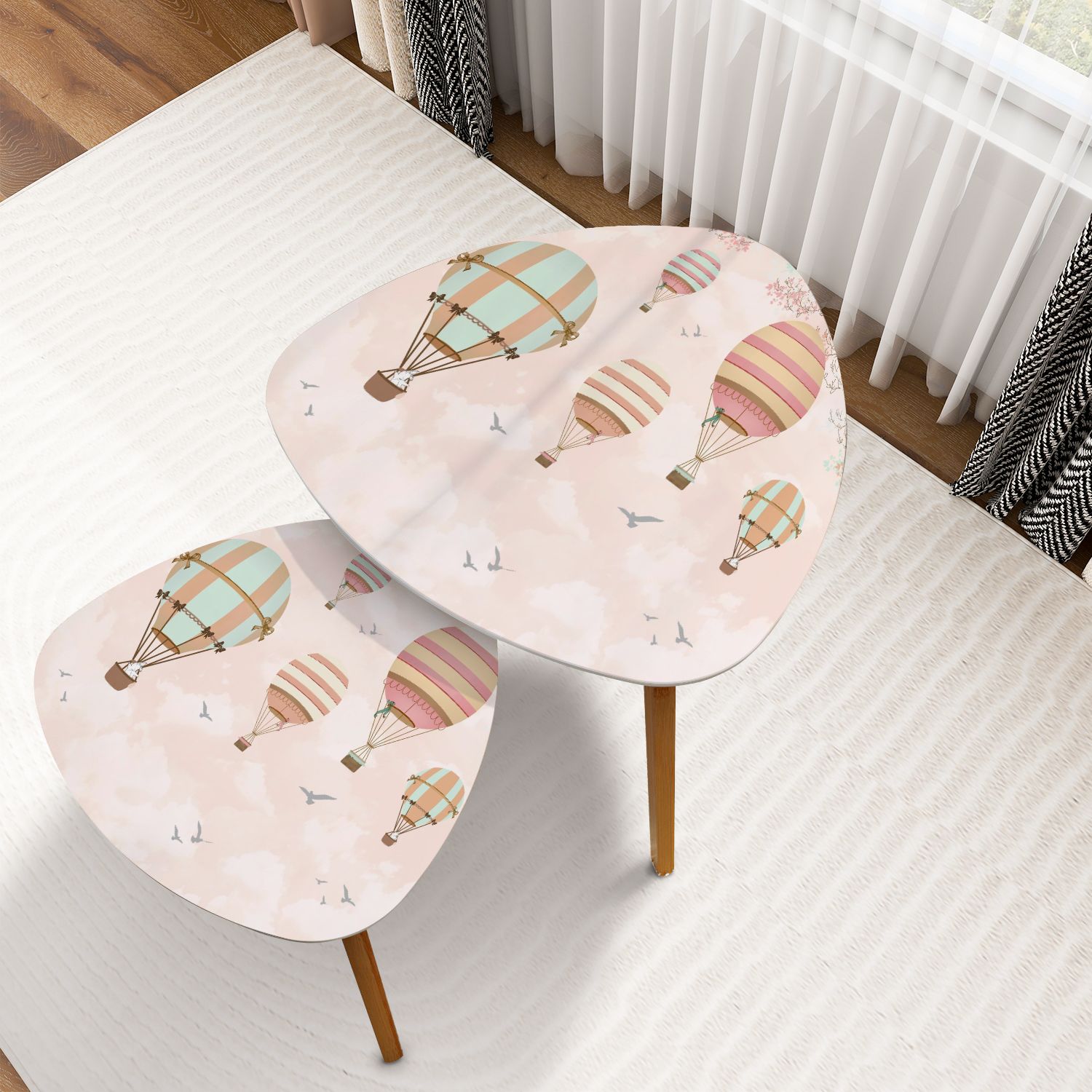 Triangle Nesting Coffee Table Set of 2 for photo wallpapers frescoes ...