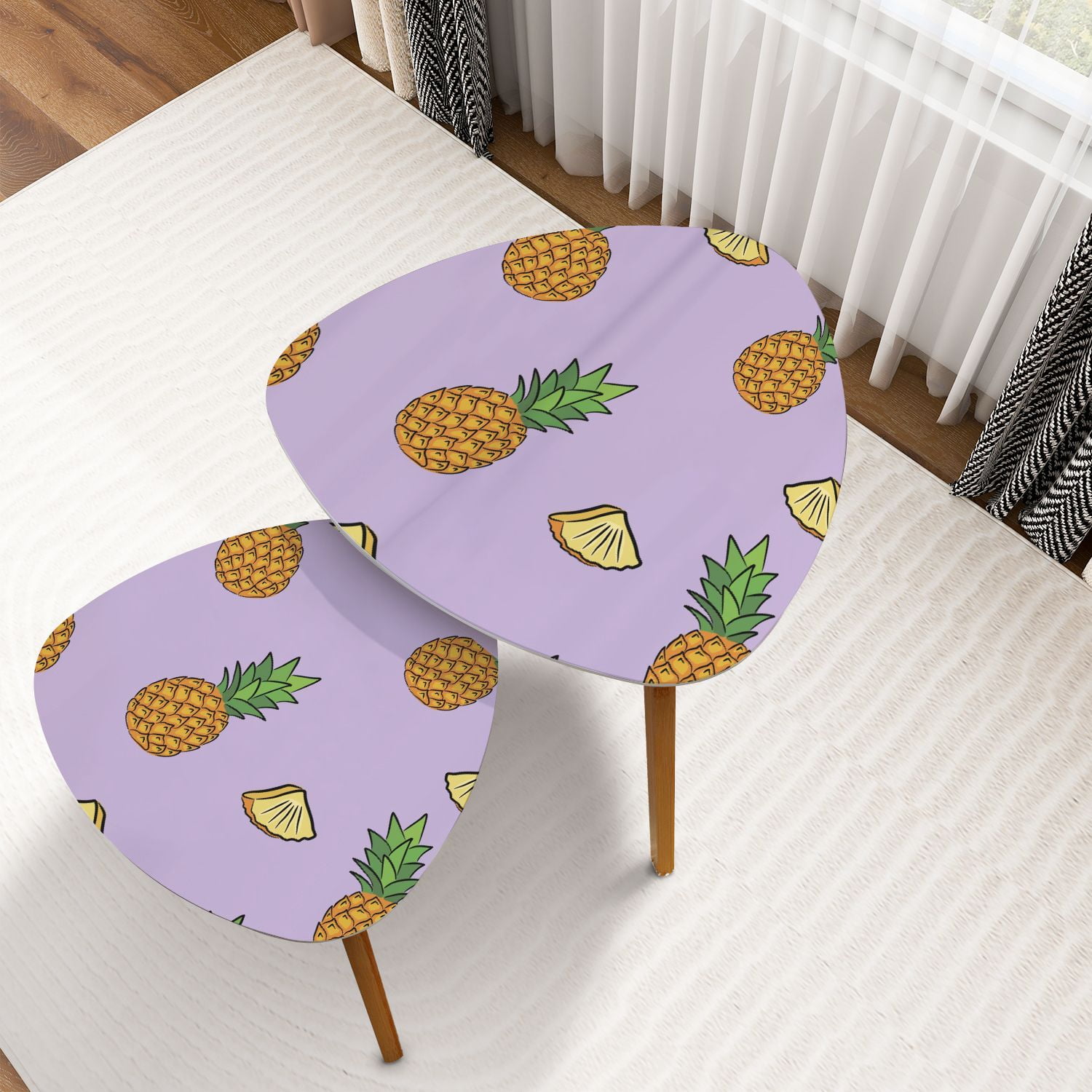 Triangle Nesting Coffee Table Set of 2 seamless pattern colored ...