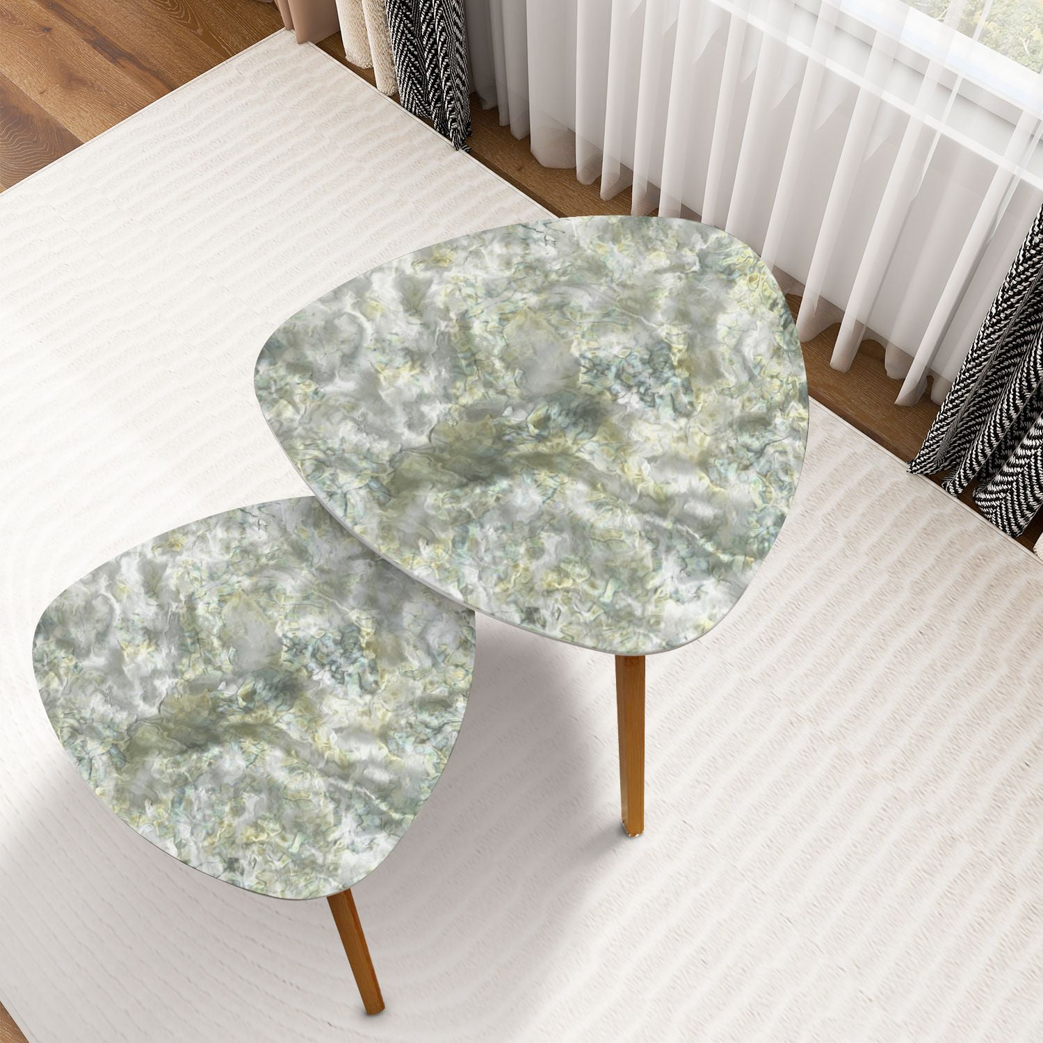 Triangle Nesting Coffee Table Set of 2 Mother pearl seamless texture ...