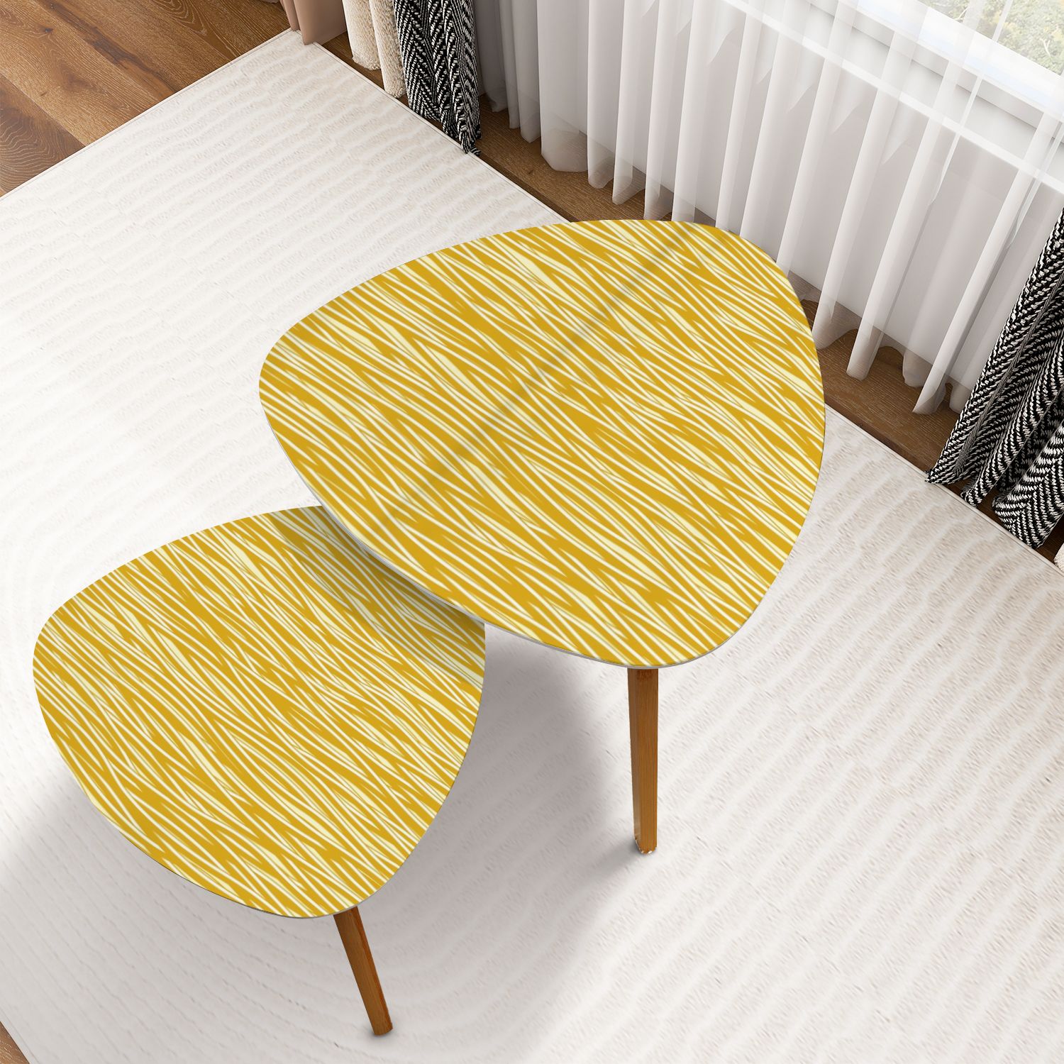 Triangle Nesting Coffee Table Set of 2 Spaghetti seamless color pattern ...