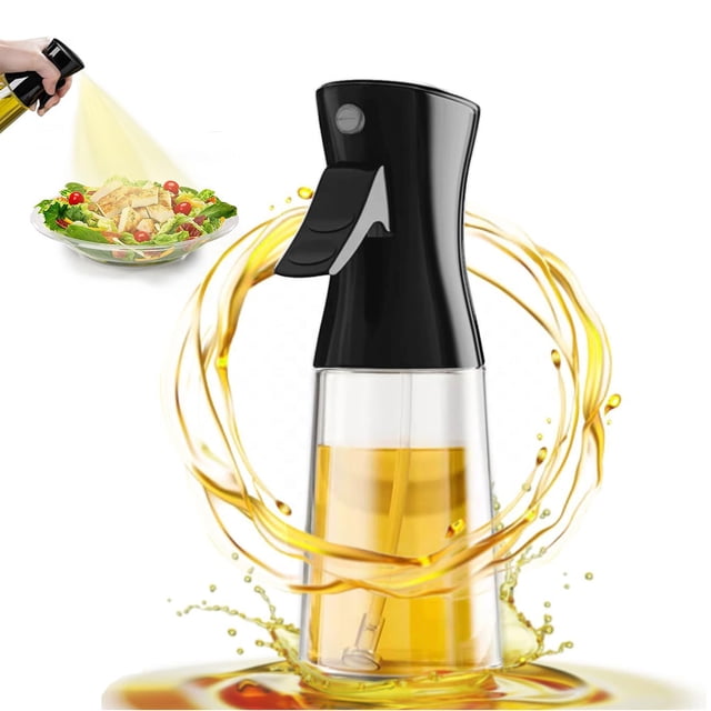 Triangle Oil Bottle 180ml Black - Super Fine Mist Sprayer with Wide ...