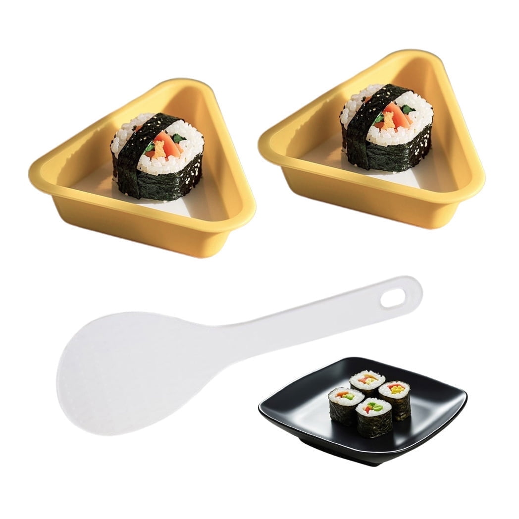 Triangle Onigiri Rice Ball Mold Set, 2PCS With Rice Paddle,Musubi Maker ...