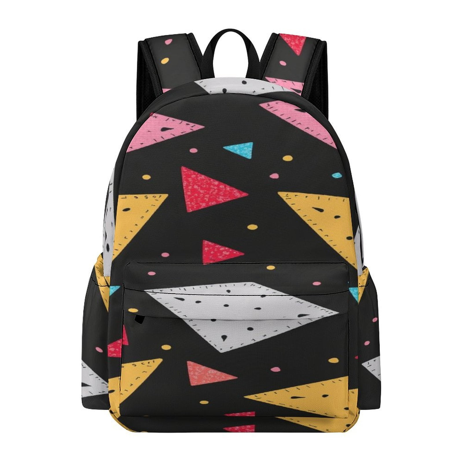 Triangle Pattern Background Backpack School Bags for Teenagers Students ...