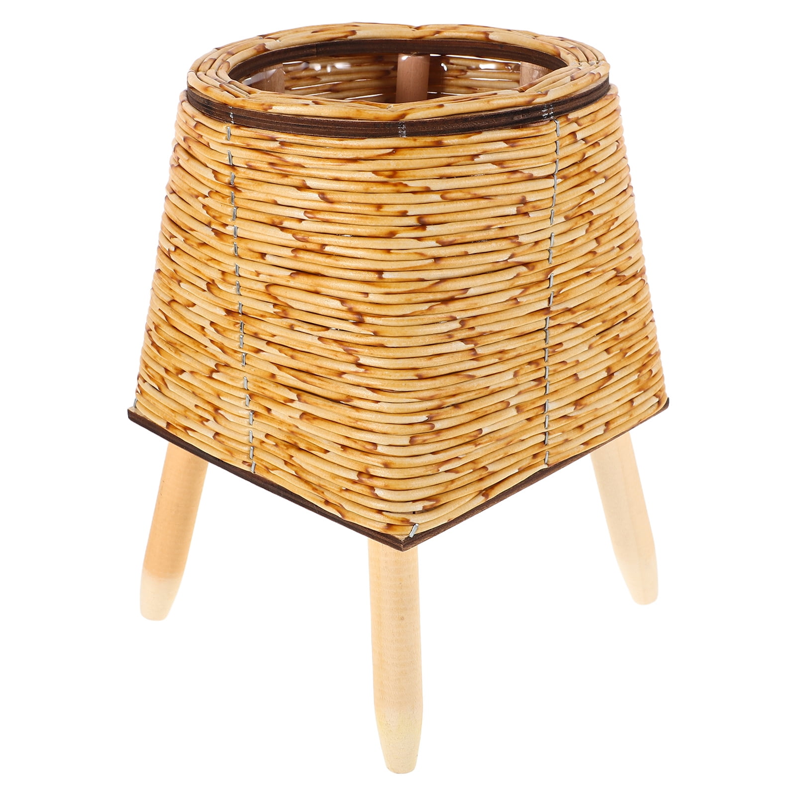 Triangle Plant Display Stand Woven Flower Rack For Indoor Creative ...