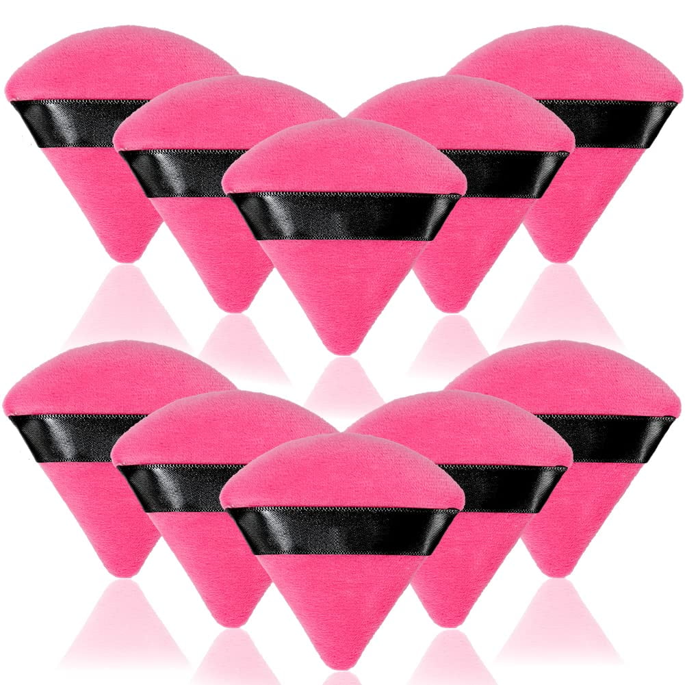 Triangle Powder Puff for Face Loose Makeup Sponge,10 pcs Soft Beauty ...