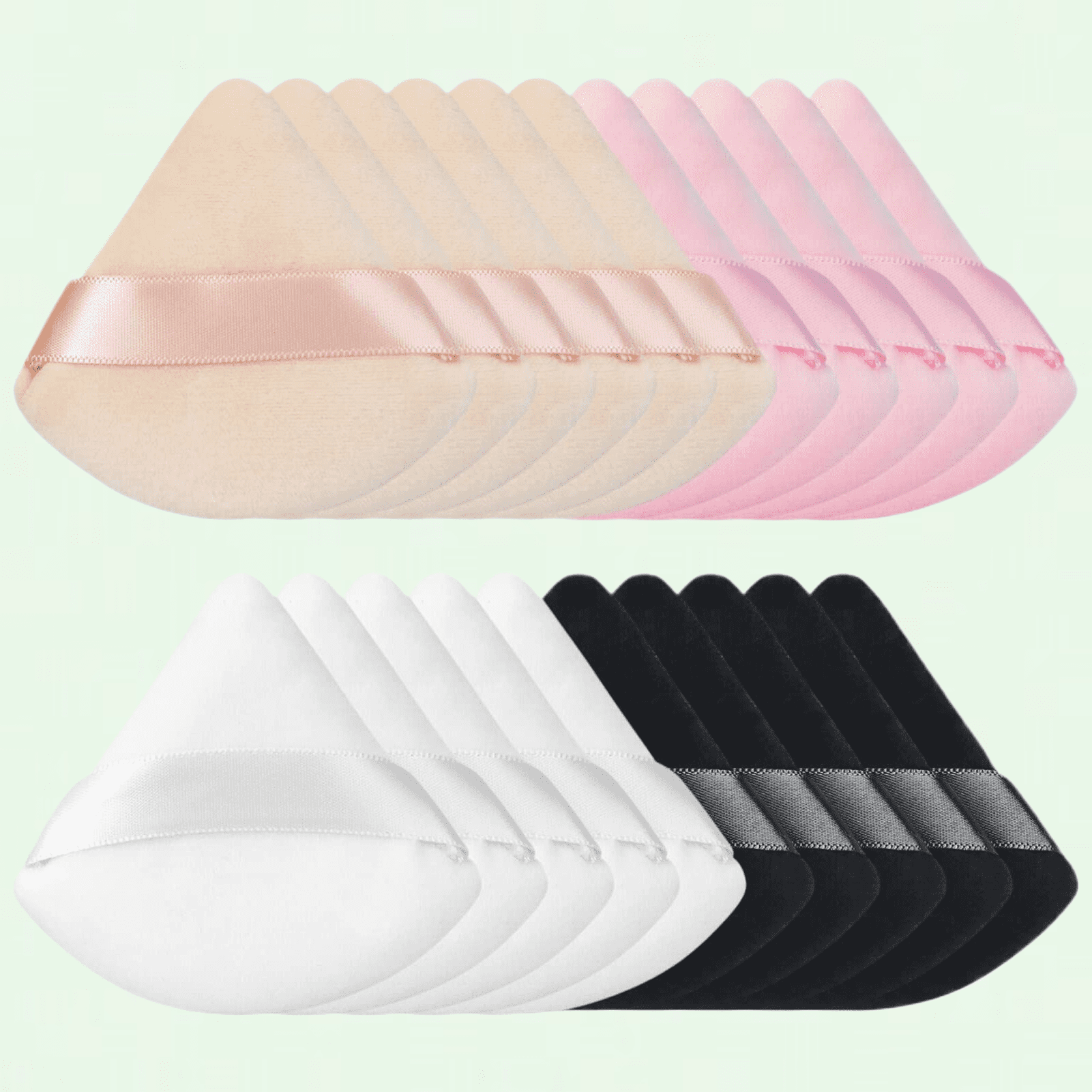 Triangle Powder Puff Set, 20 Pieces Air Cushion Makeup Sponges for ...