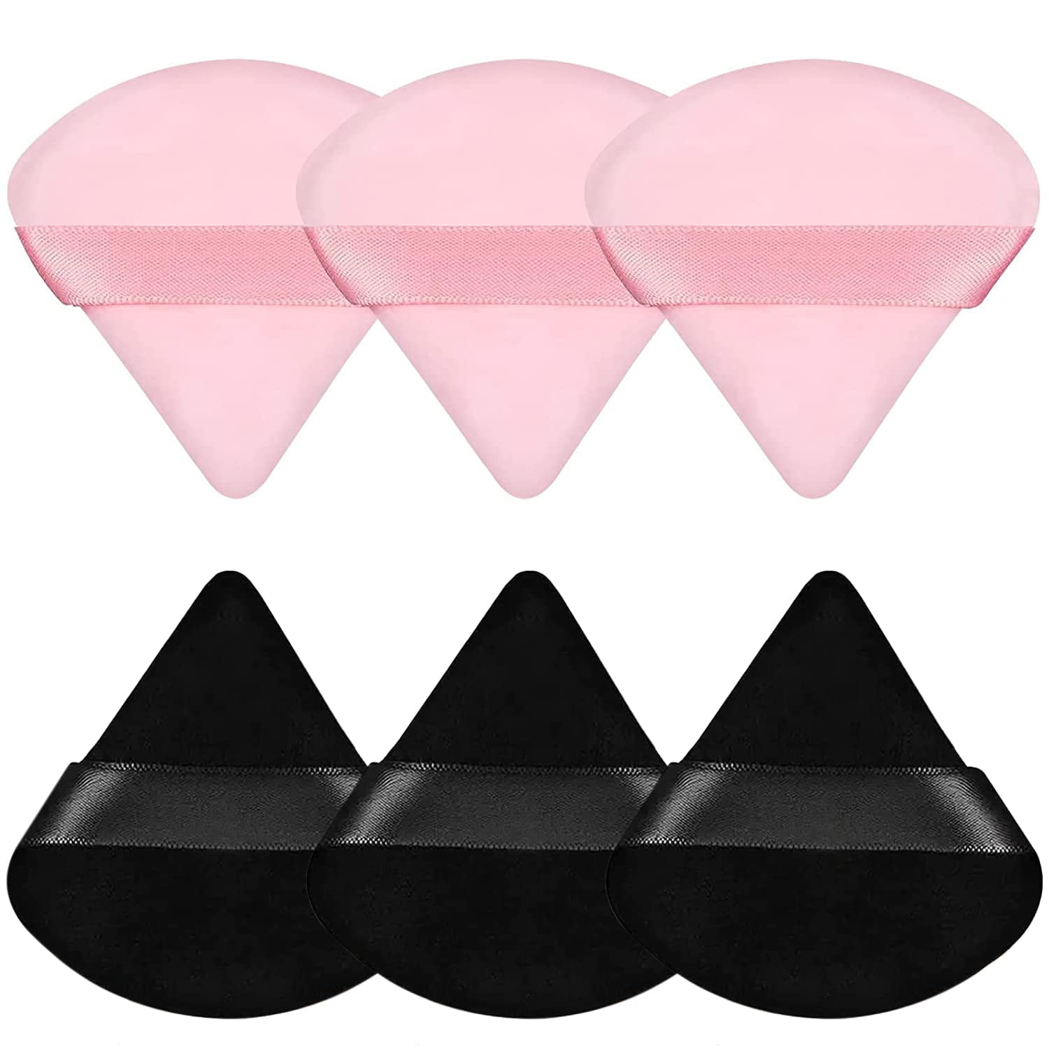 Triangle Powder Puffs 6pcs, Soft Face Makeup Puff for Loose Powder ...