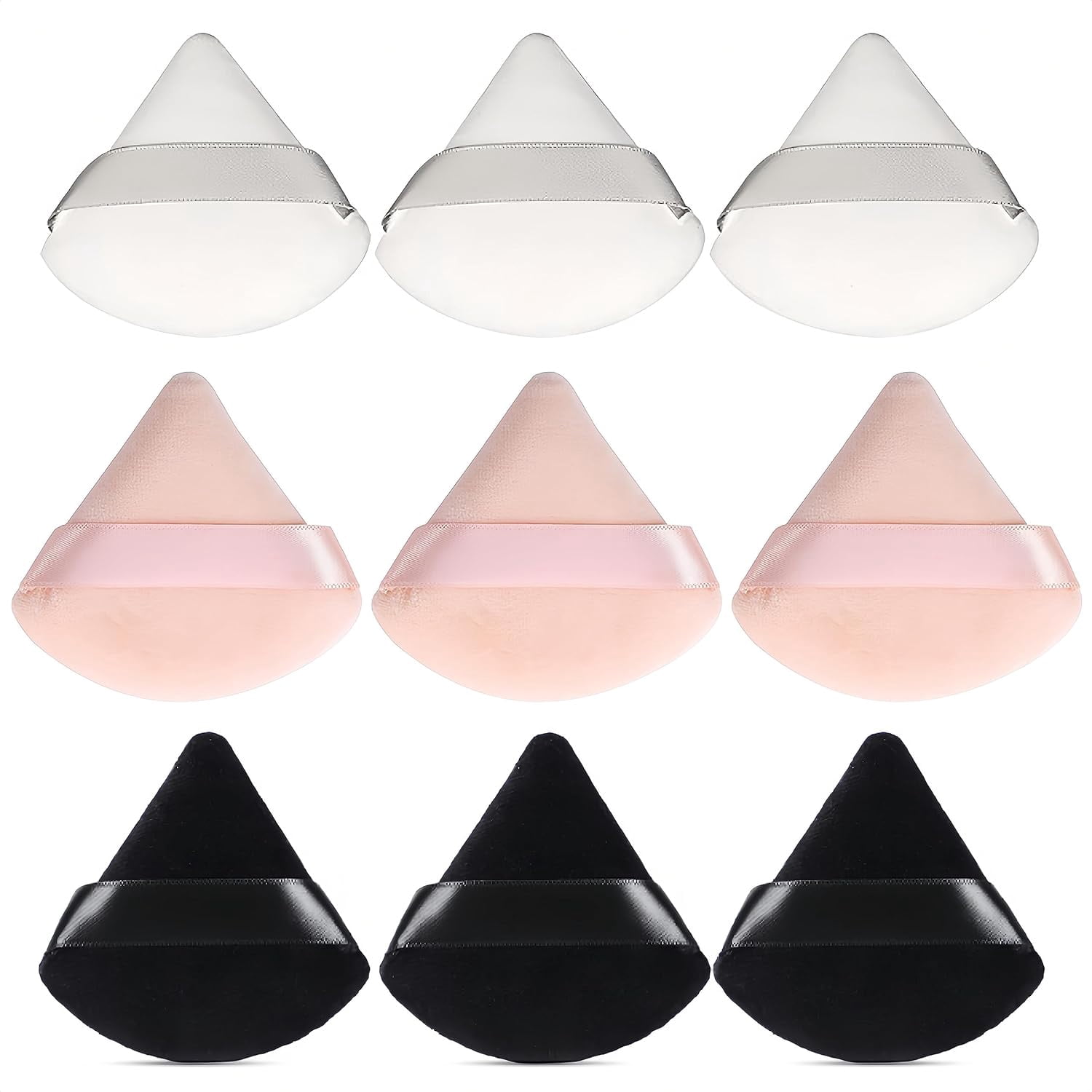 Triangle Powder Puffs Face Cosmetic Powder Puff Washable Reusable Soft ...