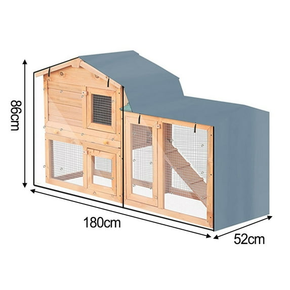 Triangle Rabbit Hutch Cover Weatherproof 210D Oxford Fabric Protection ...