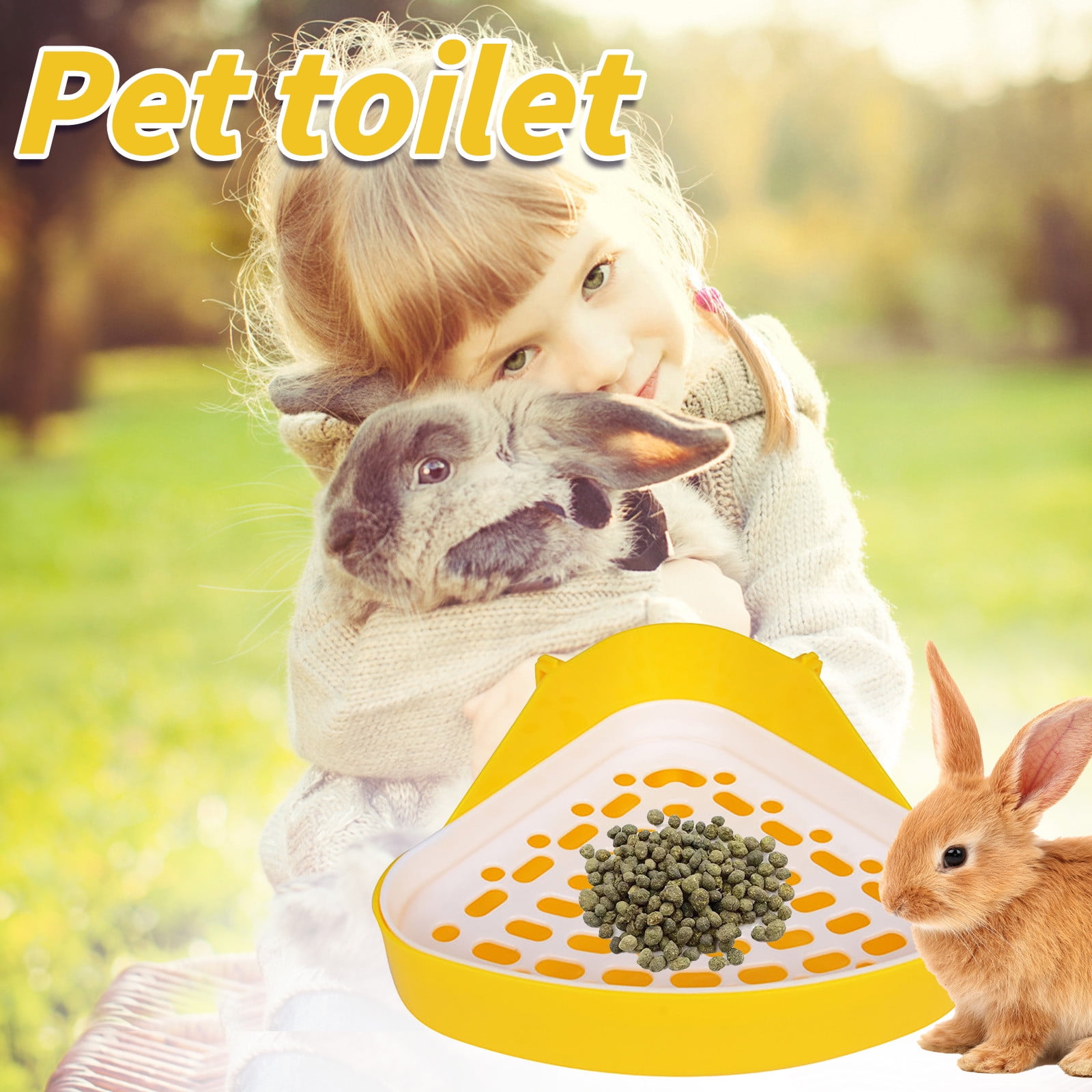Triangle Rabbit Toilet Corner Litter Box - Mini Pet Potty for Small ...