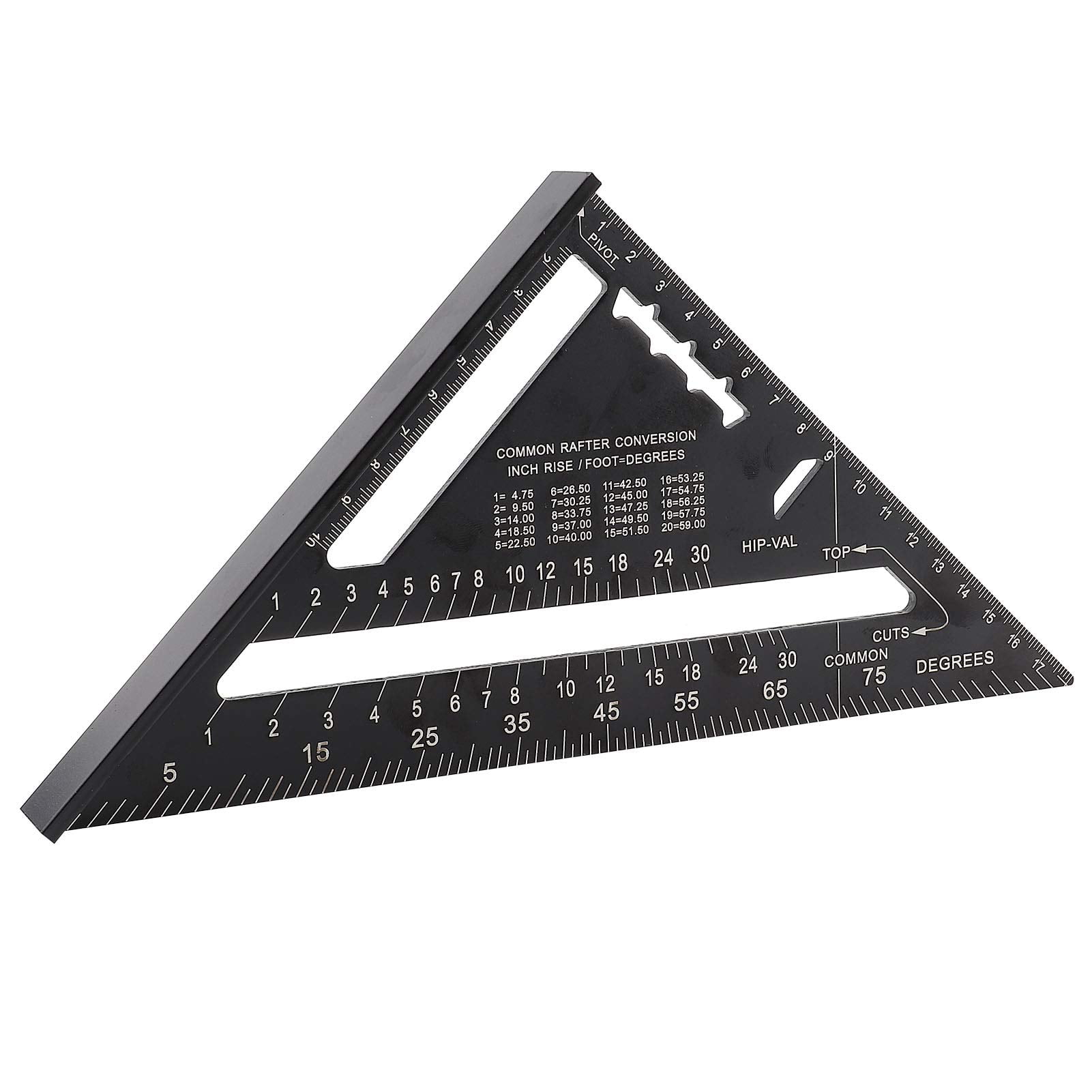 Triangle Ruler 7 Inch Metric Aluminum Alloy Adjustable , 090° Oxidation ...