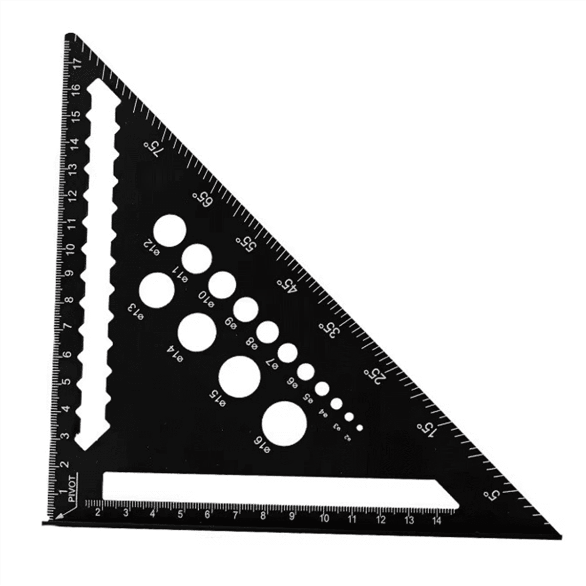 Triangle Ruler 7inch Aluminum Angle Protractor Speed Metric Square ...