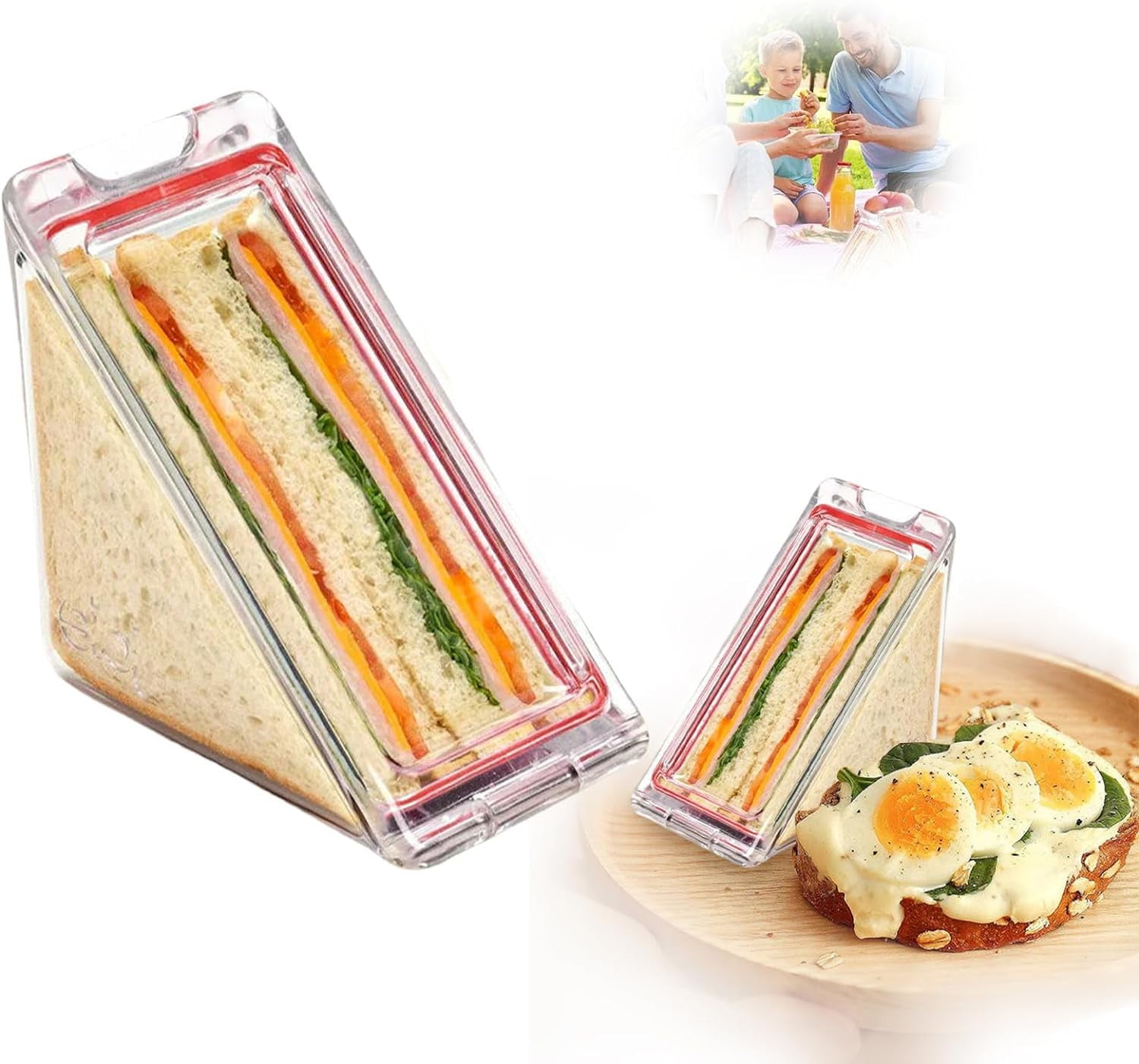 Triangle Sandwich Container, Triangle Sandwich Container Reusable ...