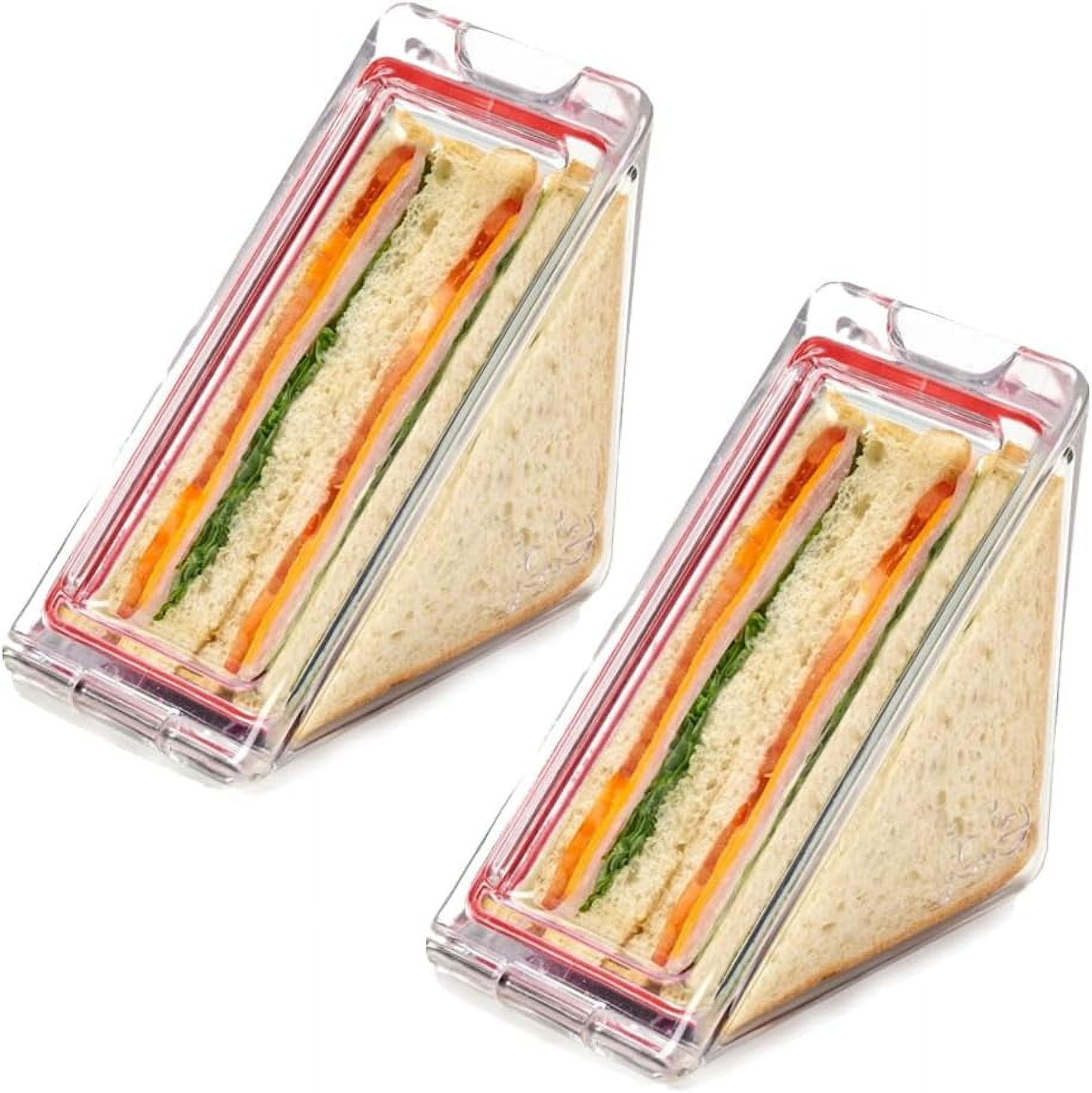 Triangle Sandwich Container, Plastic Sandwich Bags Reusable Sandwich ...