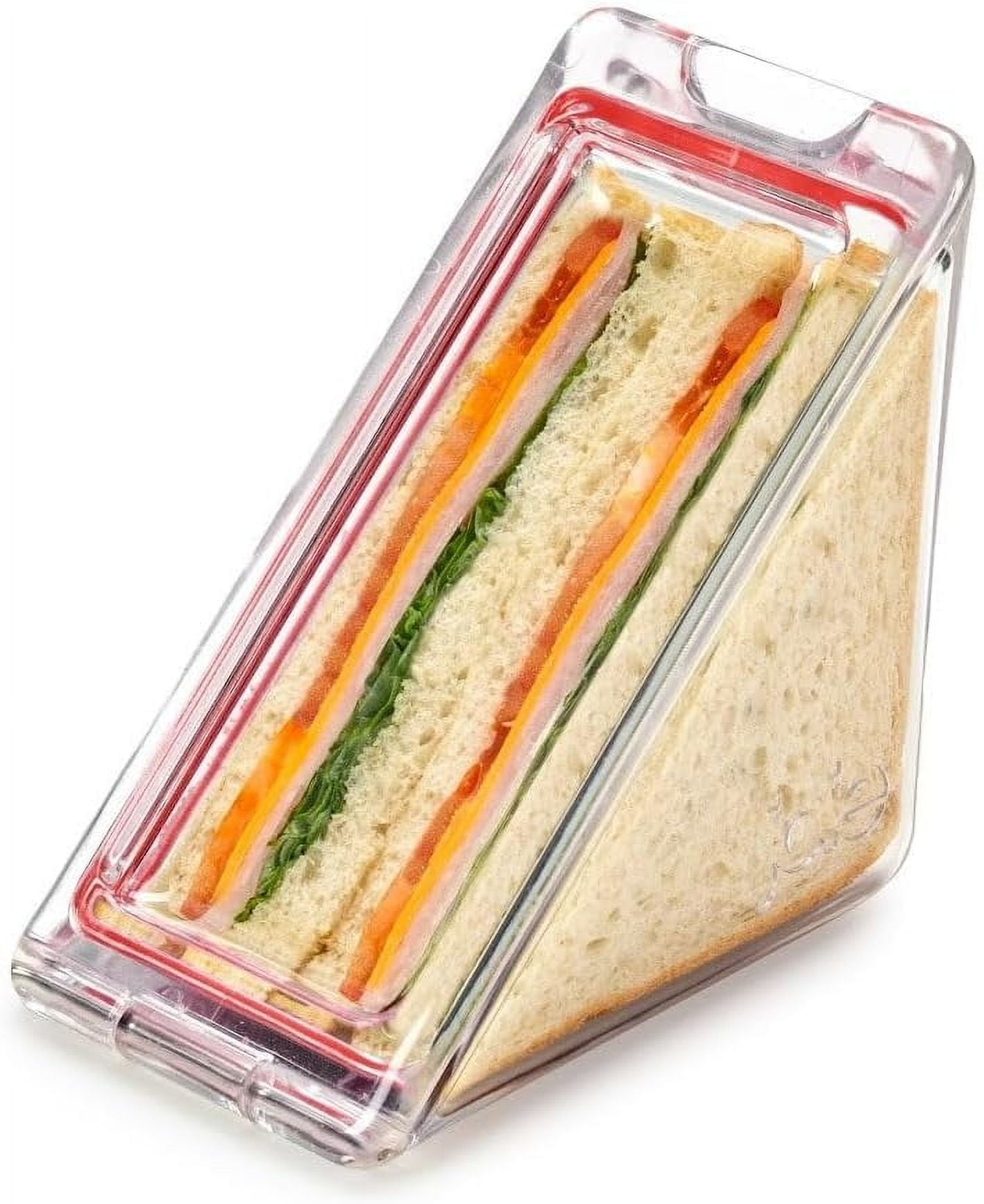 Triangle Sandwich Container, Plastic Sandwich Bags Reusable Sandwich ...