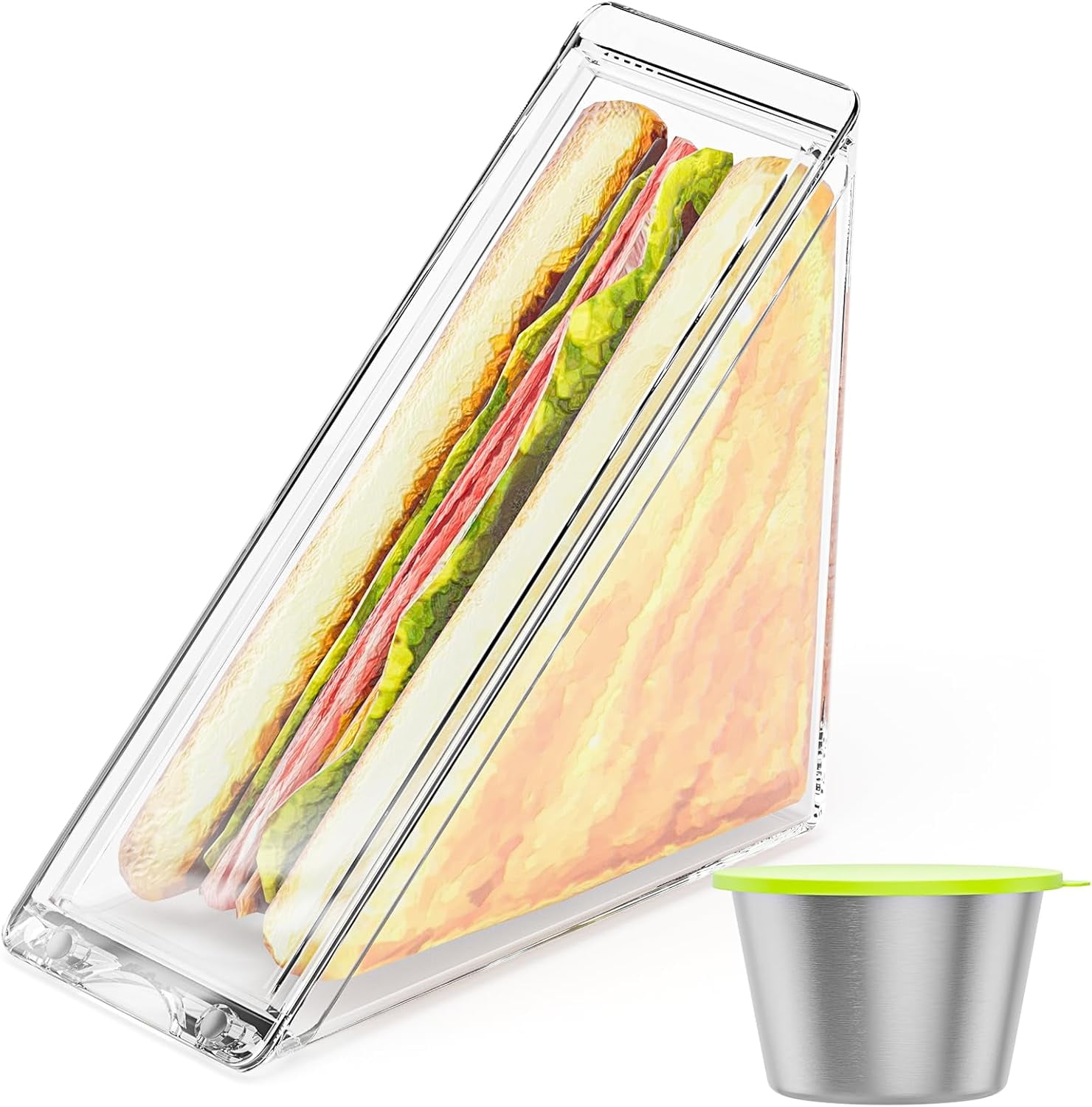 Triangle Sandwich Container, Sandwich Storage Box, Reusable Portable ...