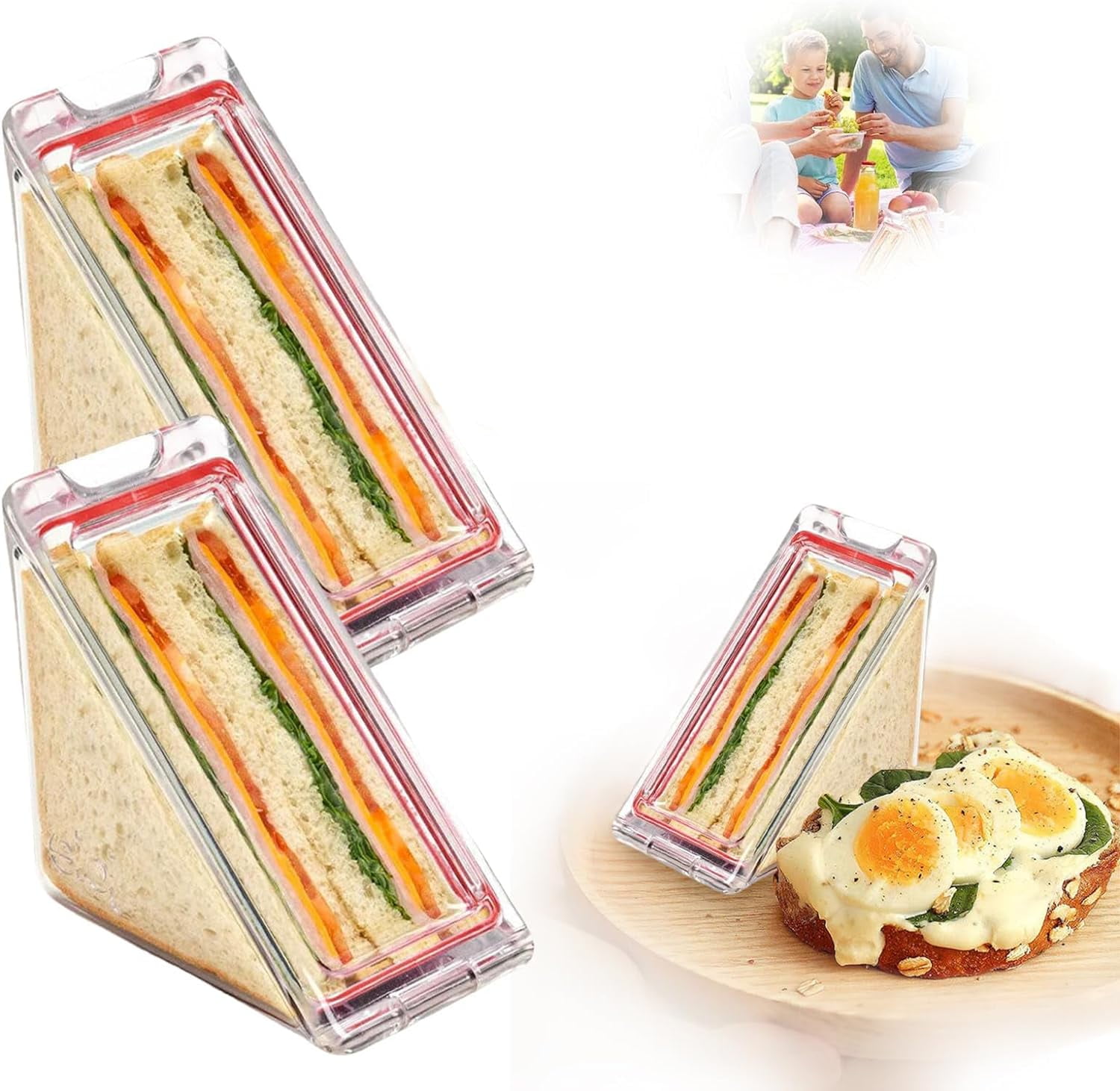 Triangle Sandwich Container, Triangle Sandwich Container Reusable ...