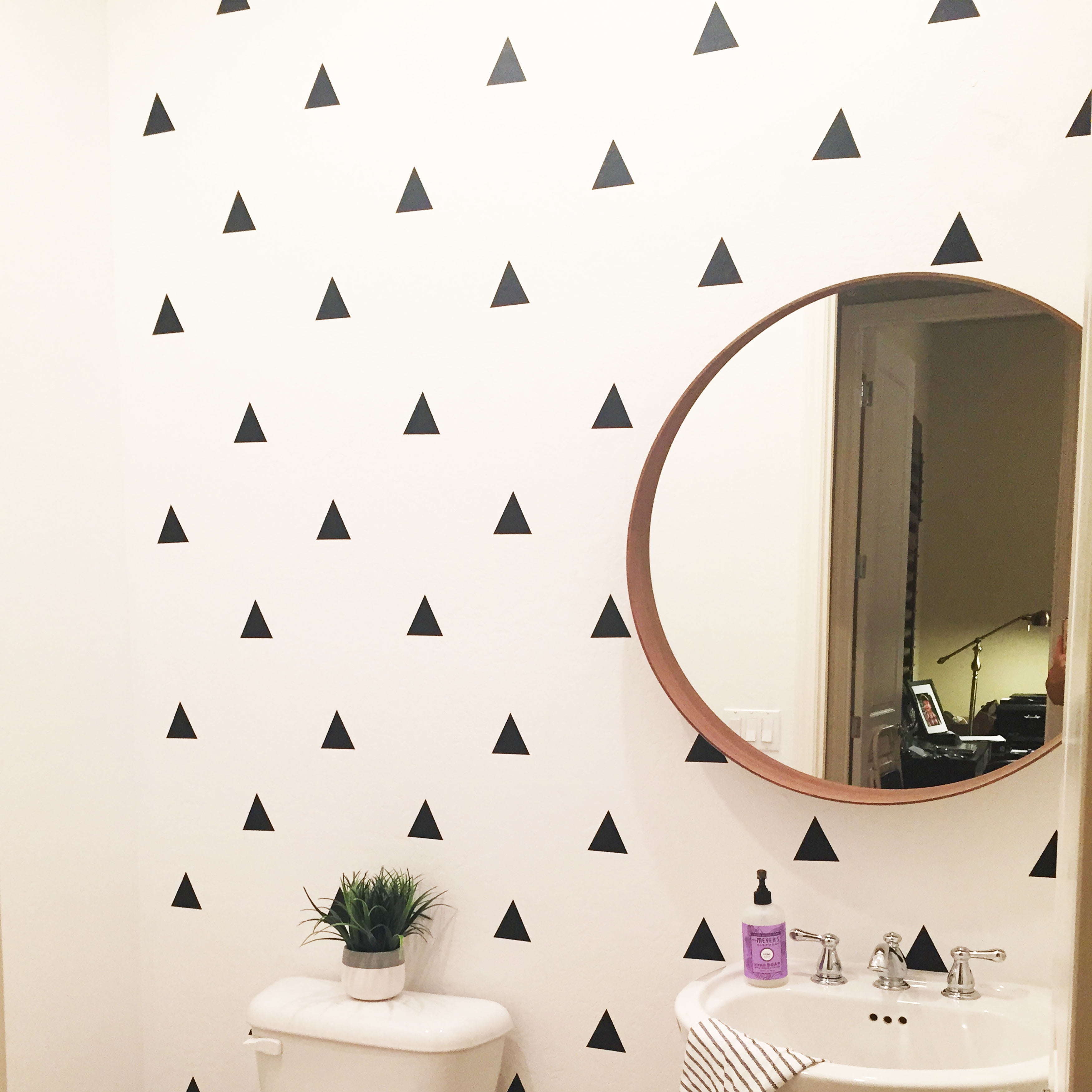 Triangle Self Adhesive Decals Triangles Wall Pattern Vinyl Decal ...