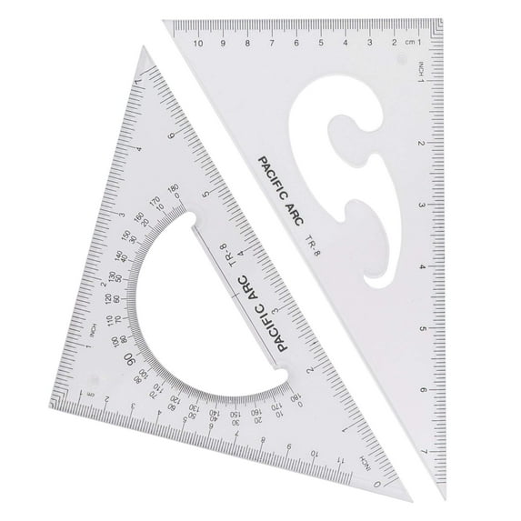 Triangle Set 8 Inch 30/60 & 45/90 - Walmart.com