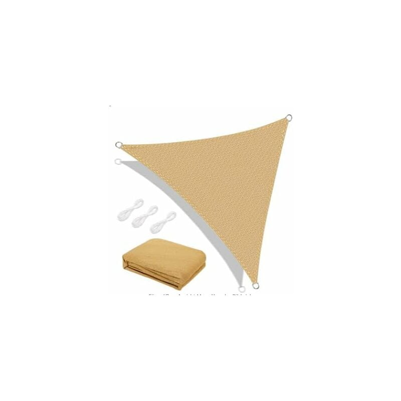Triangle Shade Sail, Shade Sail Triangular HDPE Shade Cloth 3x3x3M UV ...