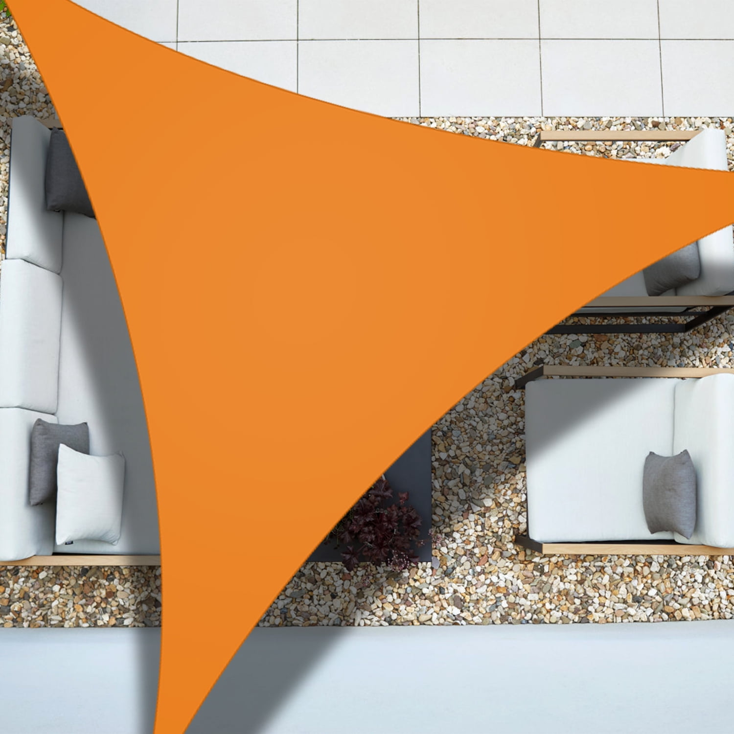 Triangle Shade Sail, iMountek UV Block Patio Awning Outdoor Garden Sun ...