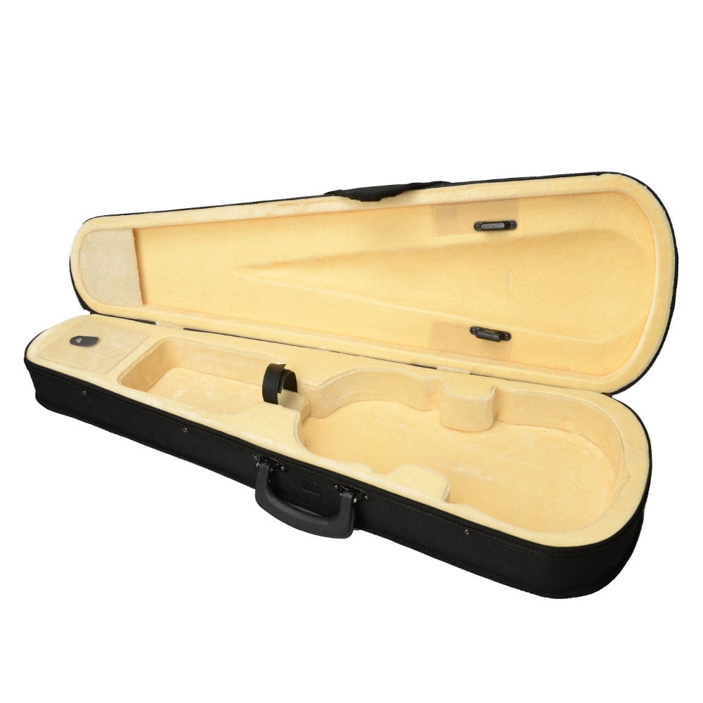 Triangle Shape Case with Beige Lining for 4/4 Violin Black/Durable ...