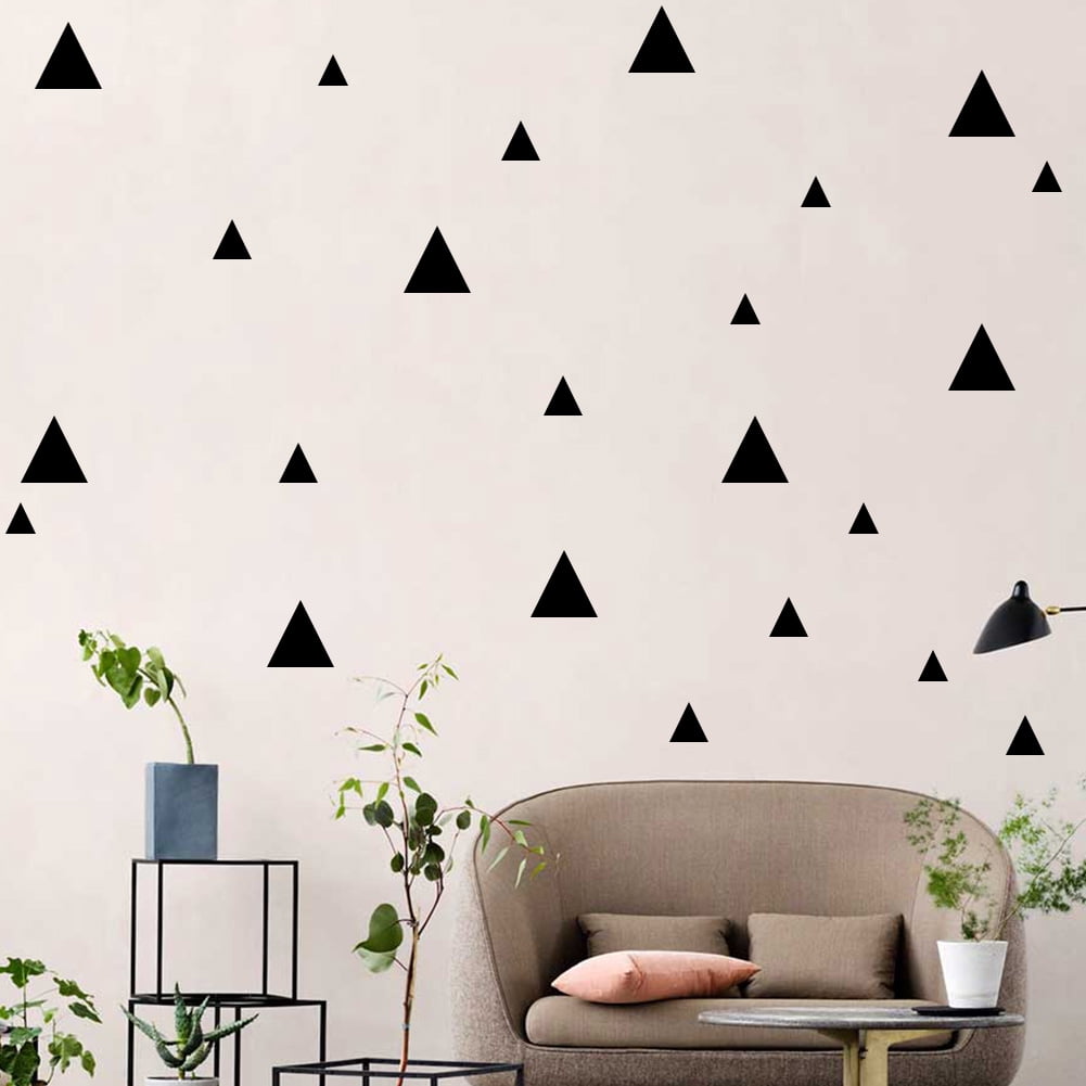 Triangle Shape Self-Adhesive Wall Stickers PVC Waterproof Decals DIY ...