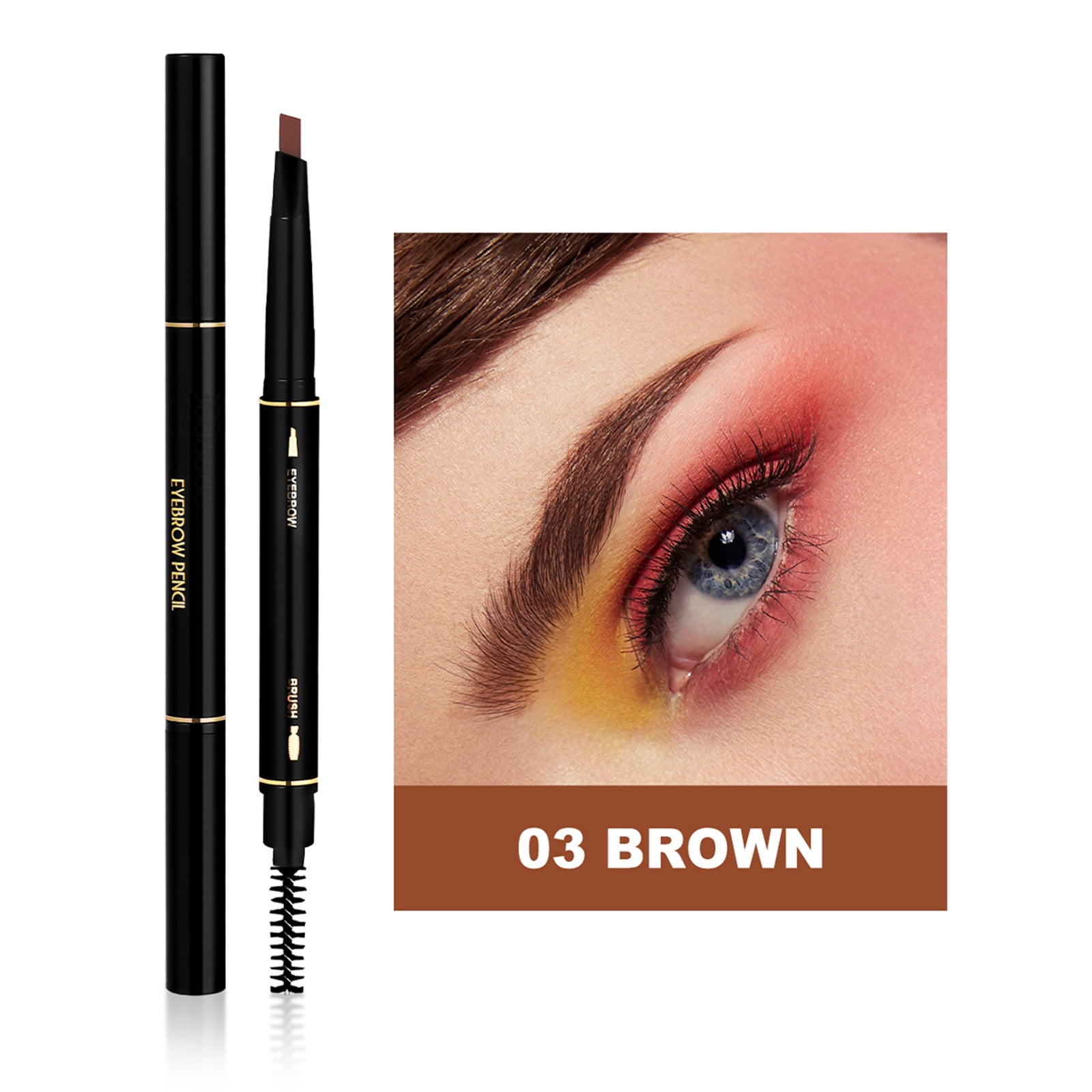Triangle Shaped Automatic Eyebrow Pencil With Double Ended Design Non ...