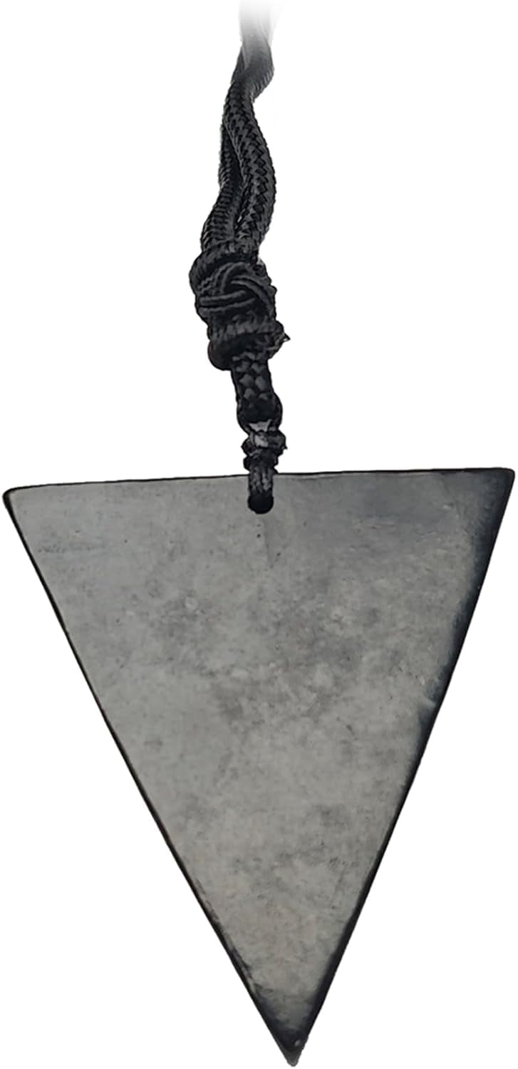 Triangle Shungite Pendant for Negative Energy Shielding – Genuine ...