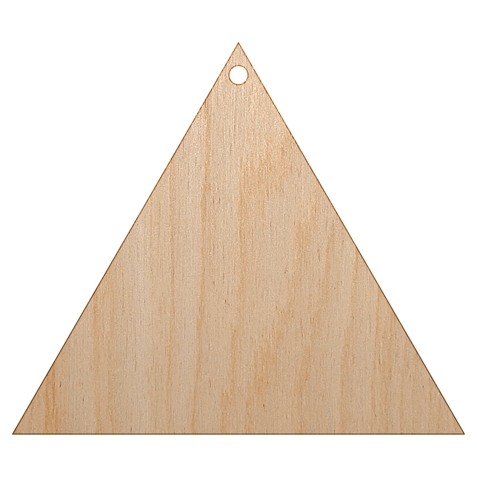 Triangle Solid Wood Holiday Christmas Tree Ornament Unfinished DIY Pre ...
