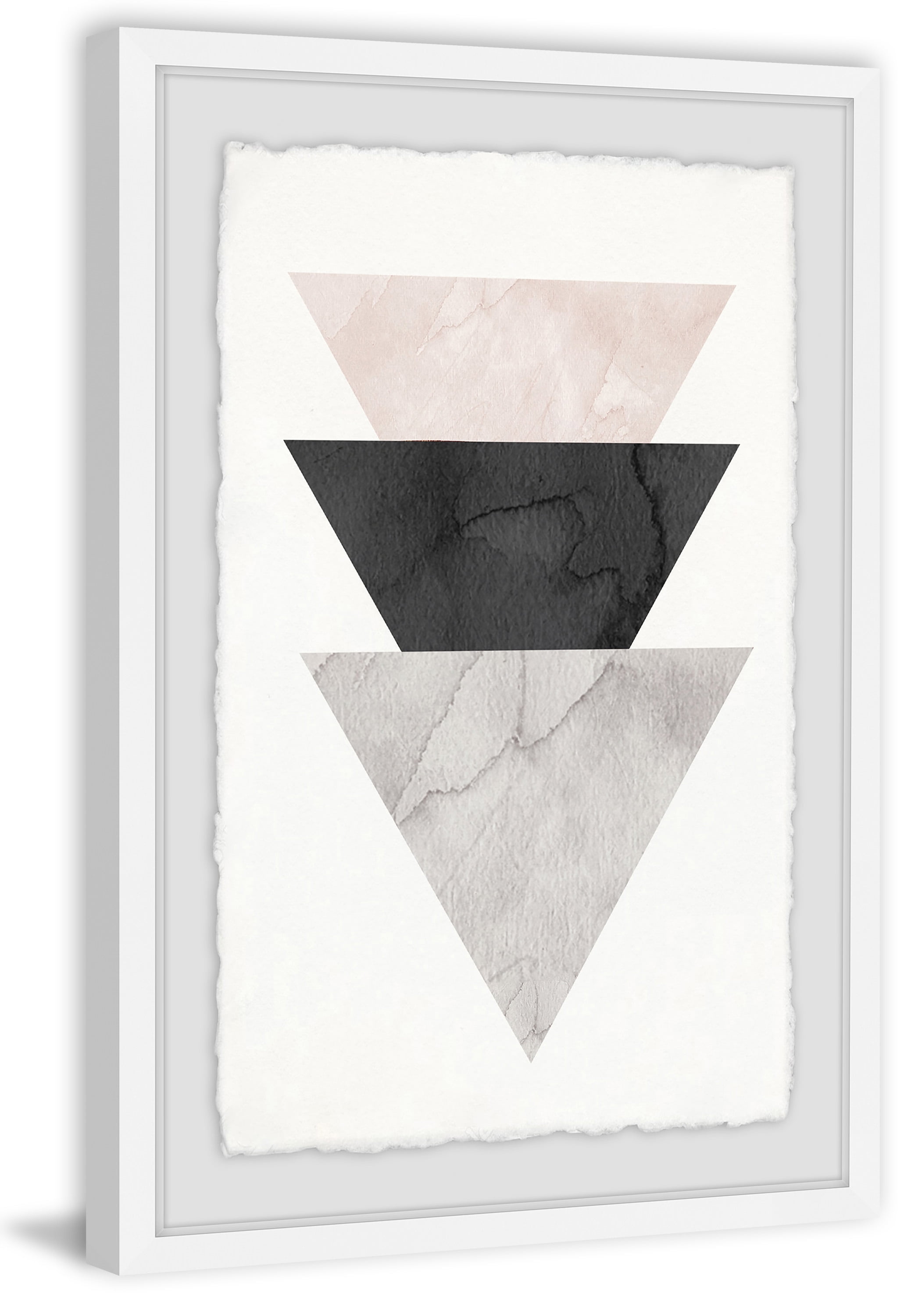 Triangle Stack Framed Painting Print - Walmart.com