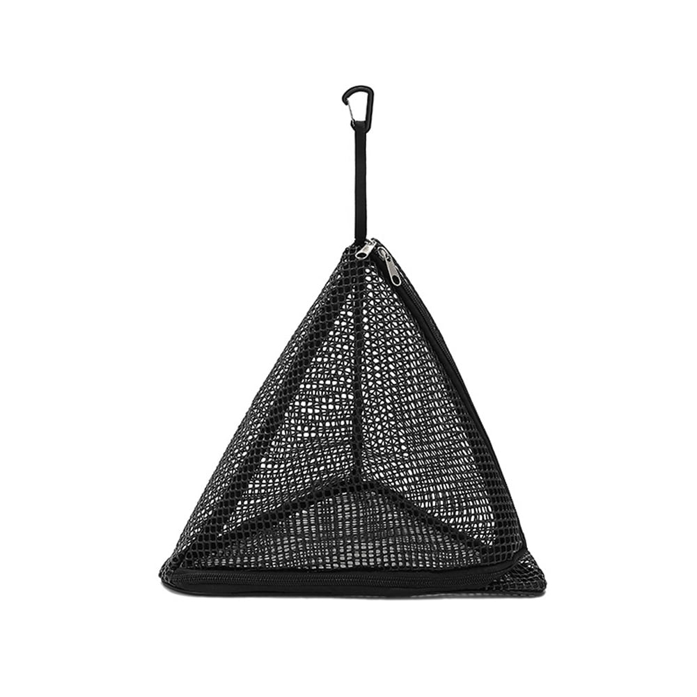 Triangle Storage Mesh Hanging Bag Foldable Kitchen Basket Picnic ...