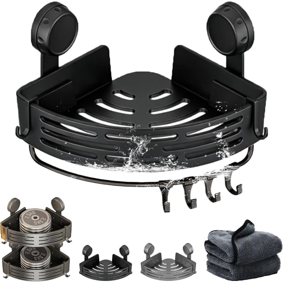 Triangle Suction Cup Shower Caddy, 2026 New Suction Cup Corner Shower ...
